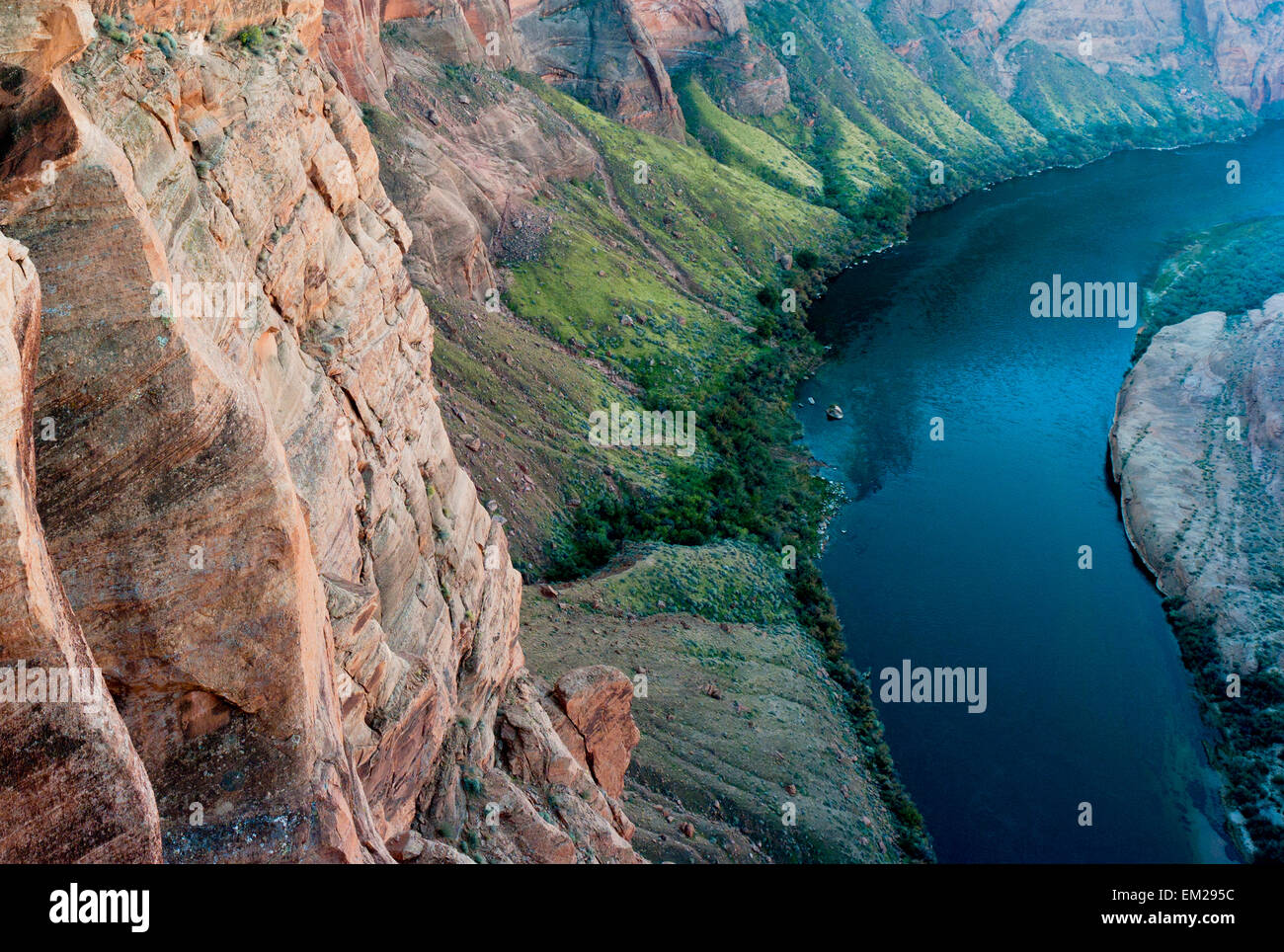 View Of The Colorado River; Arizona United States Of America Stock ...