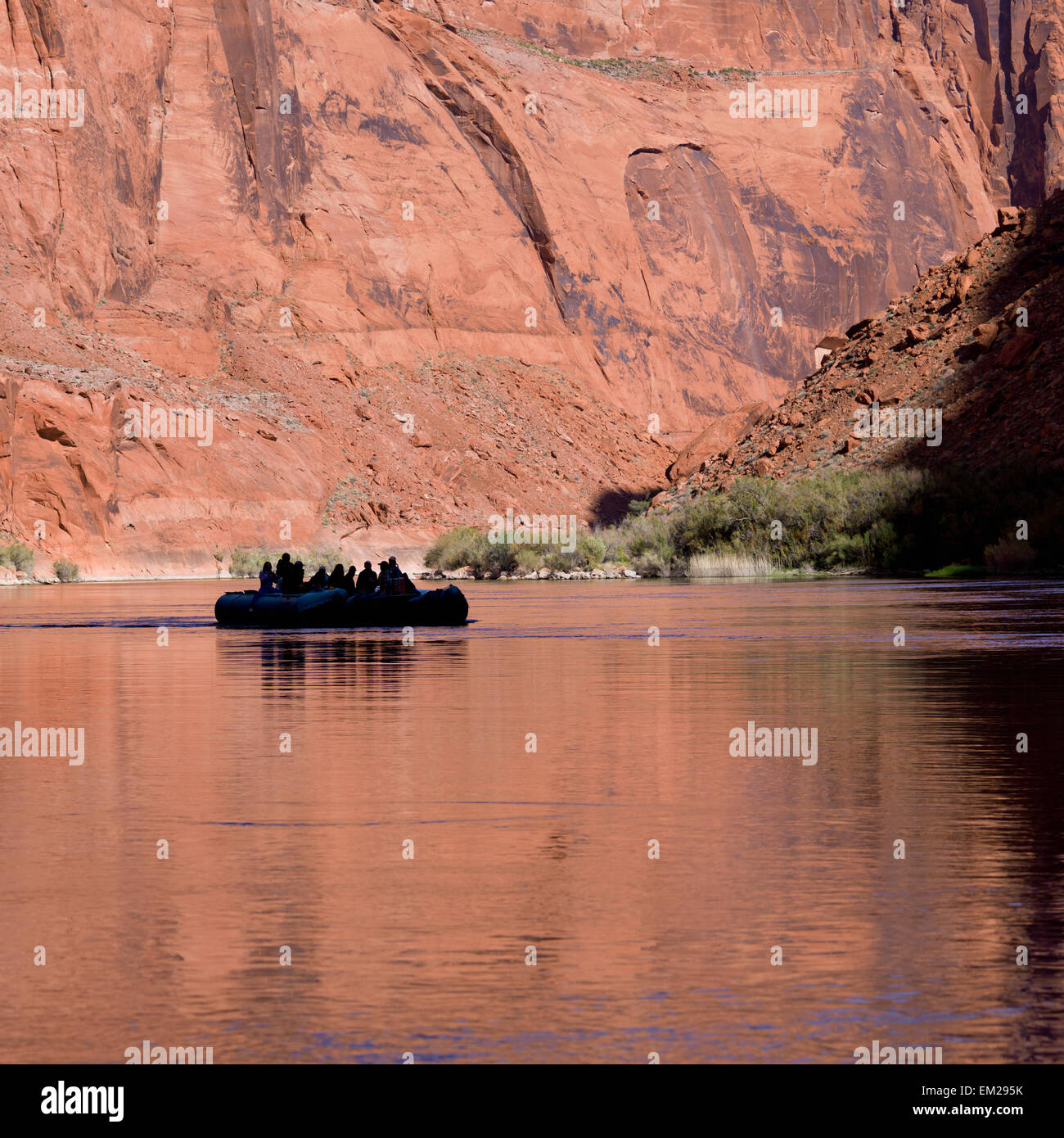 Floating Down Colorado River; Arizona United States Of America Stock ...