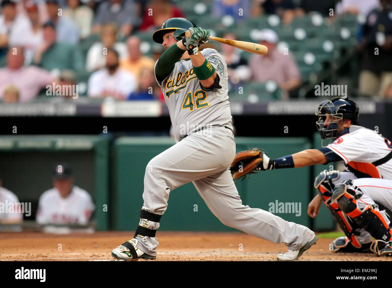 Houston, Texas, USA. 15th April, 2015. Oakland Athletics designated ...