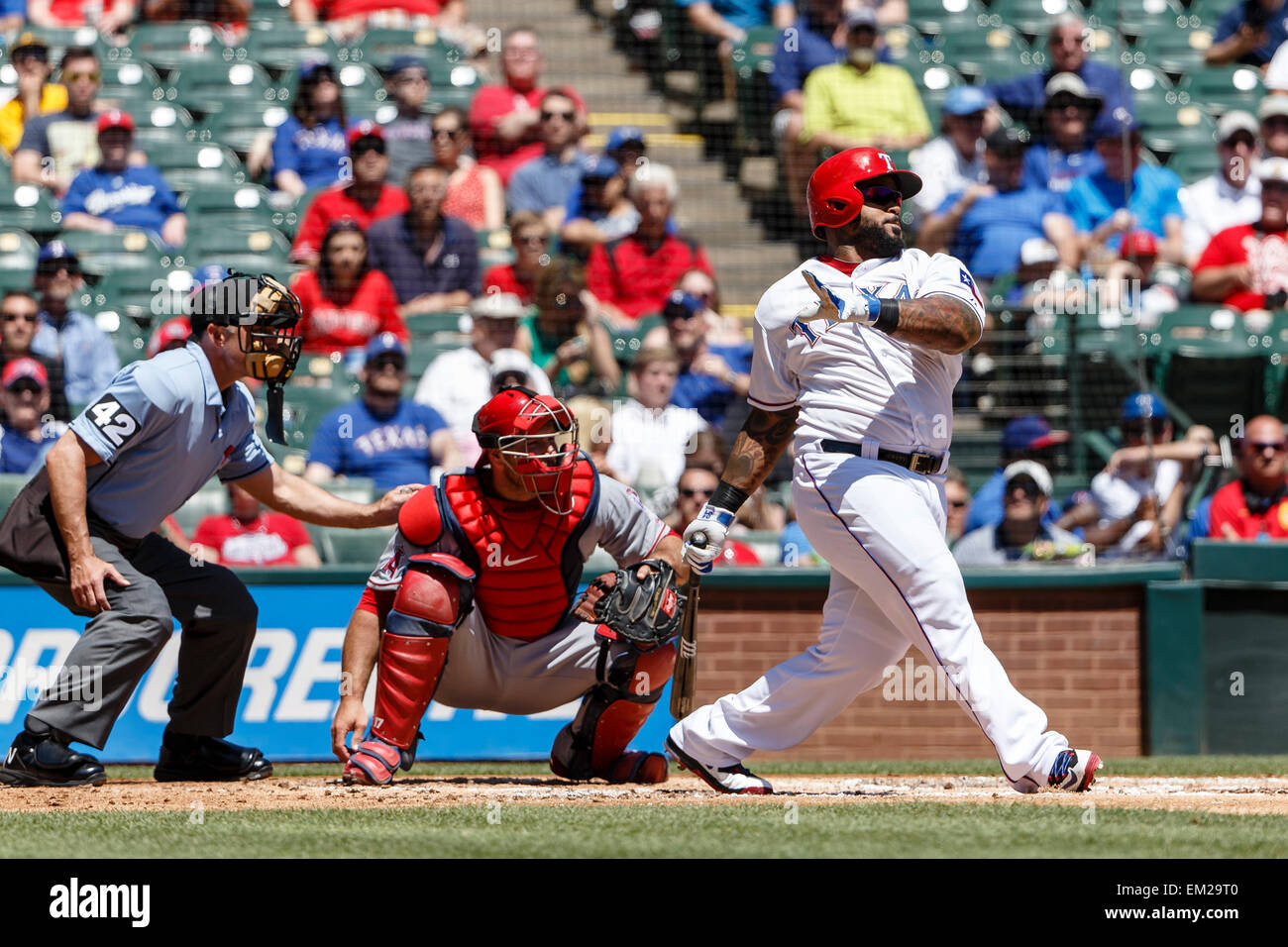 Arlington Texas Usa 15th Apr 2015 Texas Rangers First Baseman