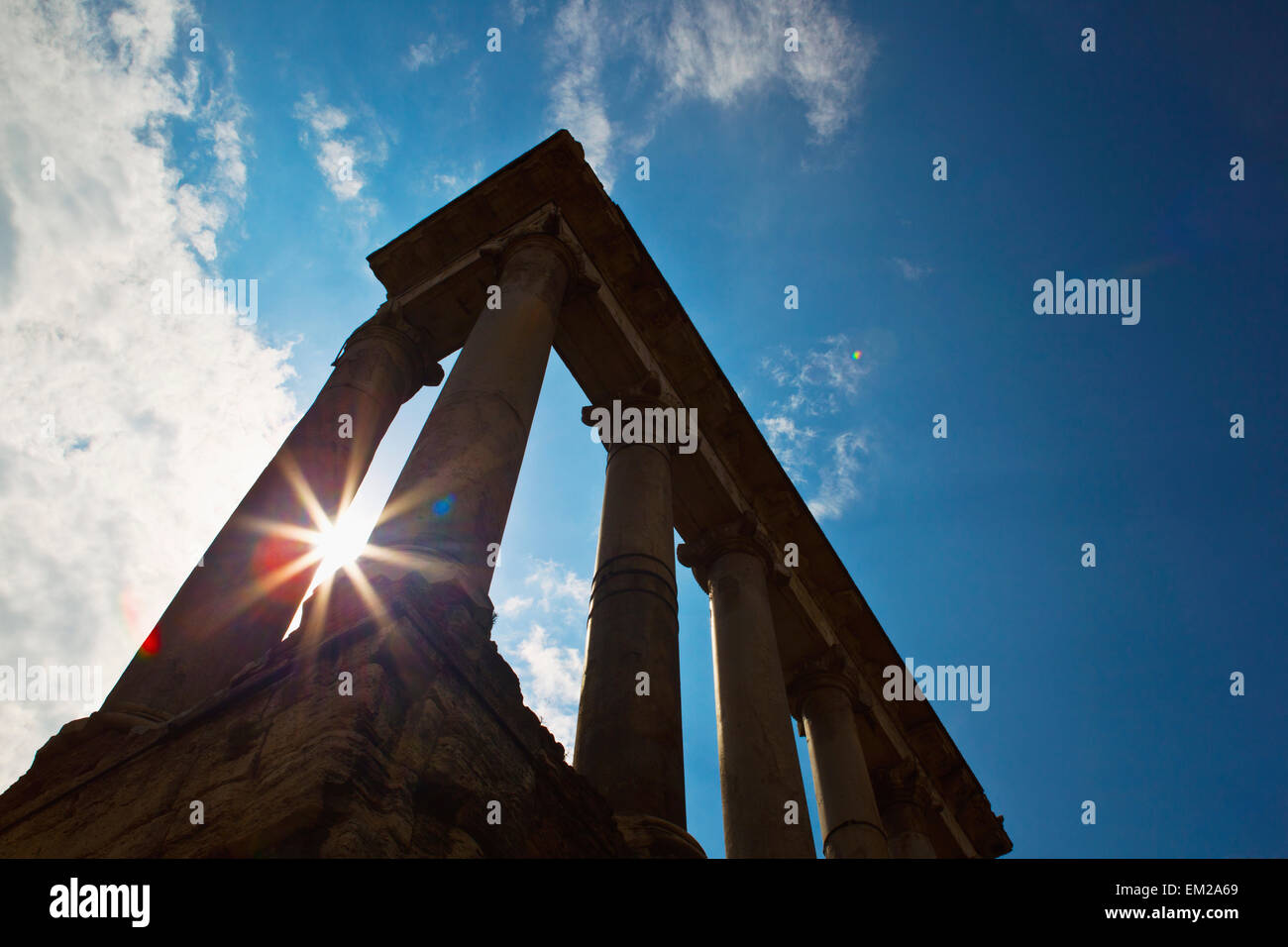 Temple Of Saturn Roman Forum; Rome Italy Stock Photo - Alamy