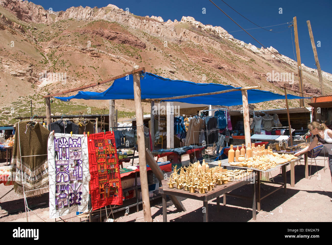 Artisan Market In The Andes; Mendoza Argentina Stock Photo - Alamy