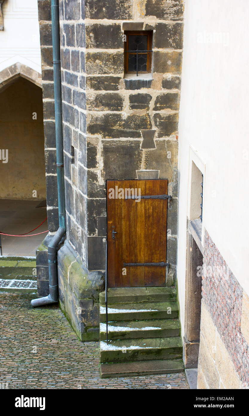 A strange door located on the narrow streets of Prague Stock Photo - Alamy