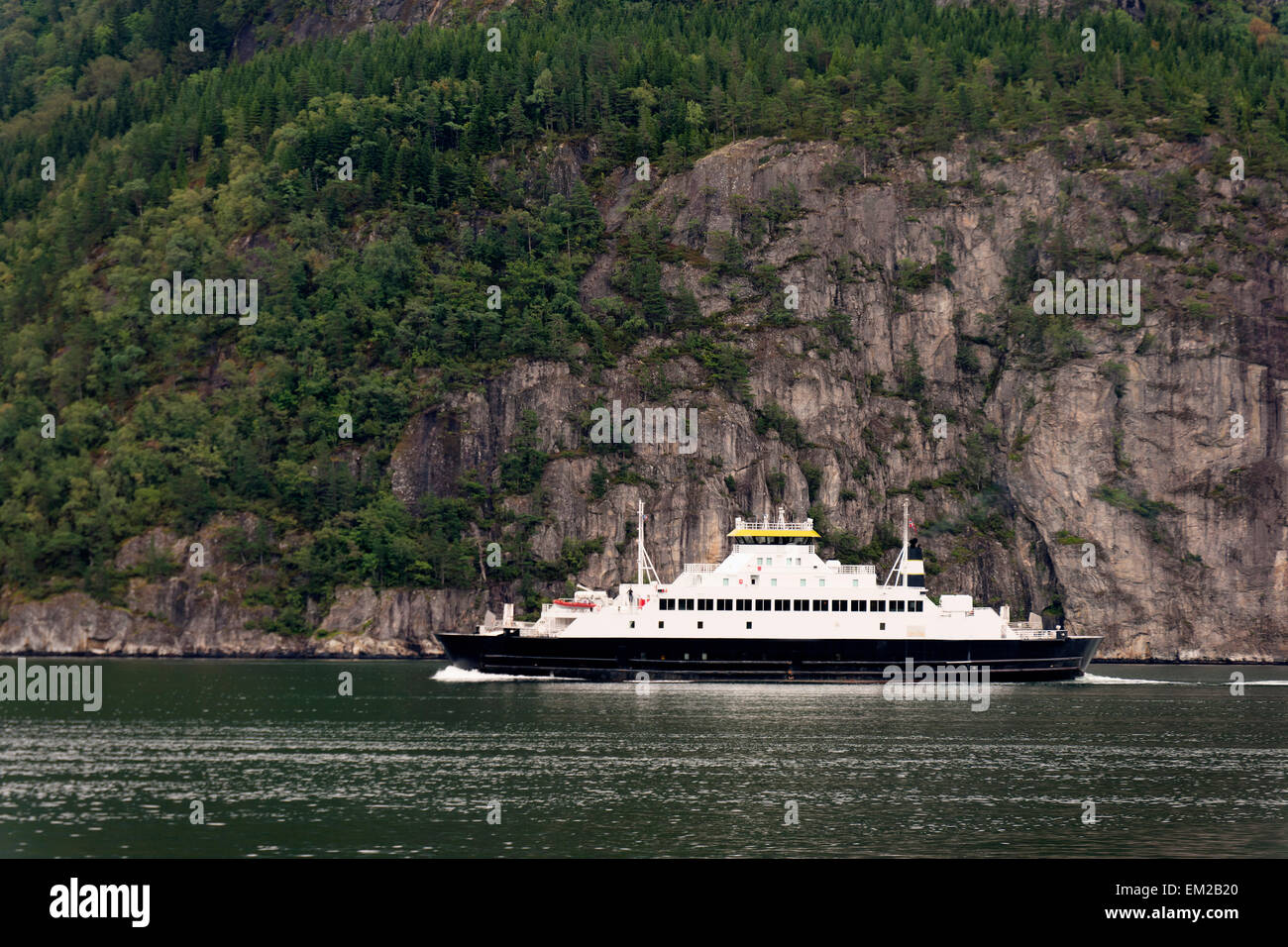 A Ship In Hardangerfjord; Hardangervidda Norway Stock Photo - Alamy