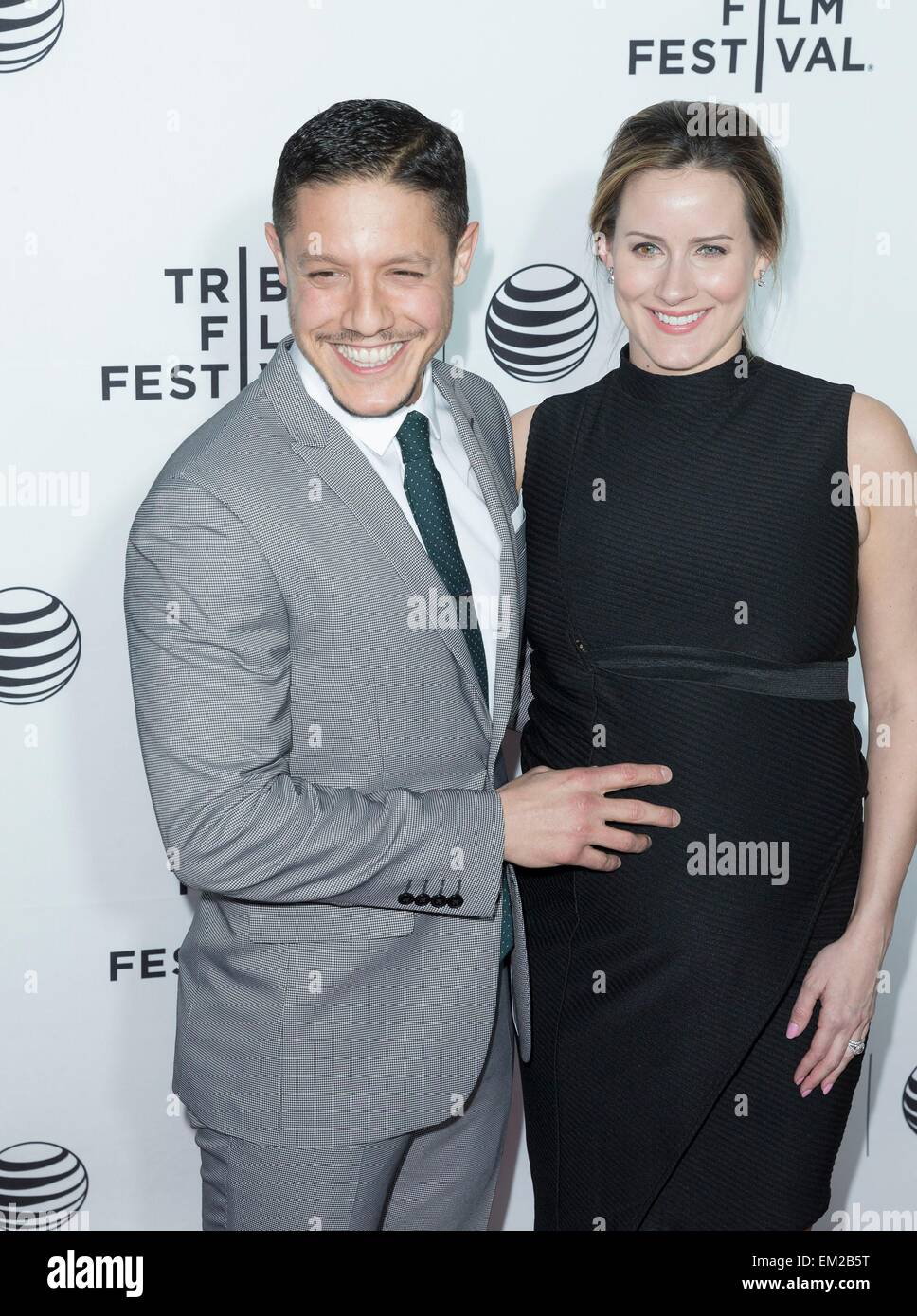 New York, NY, USA. 15th Apr, 2015. Theo Rossi, Meghan McDermott at ...
