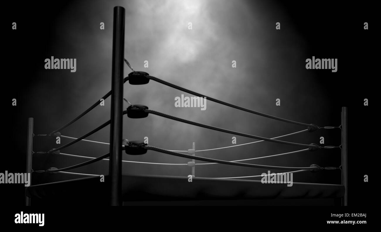 Boxing ring Black and White Stock Photos & Images - Alamy