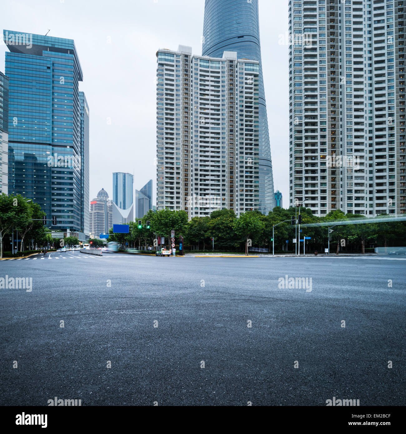 The century avenue of street scene in shanghai Lujiazui,China Stock ...