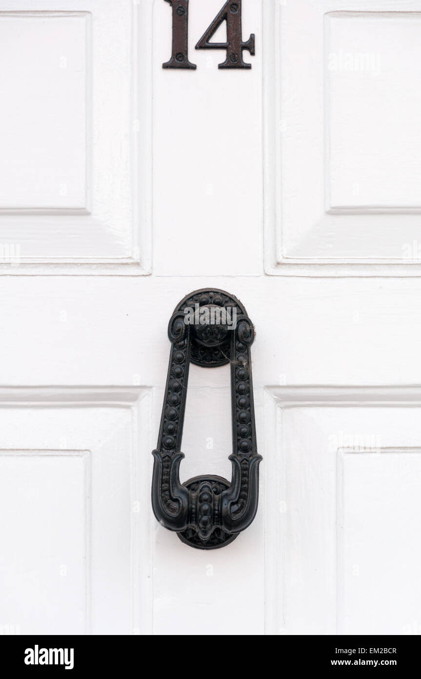 Door number 14 and door knocker Stock Photo - Alamy
