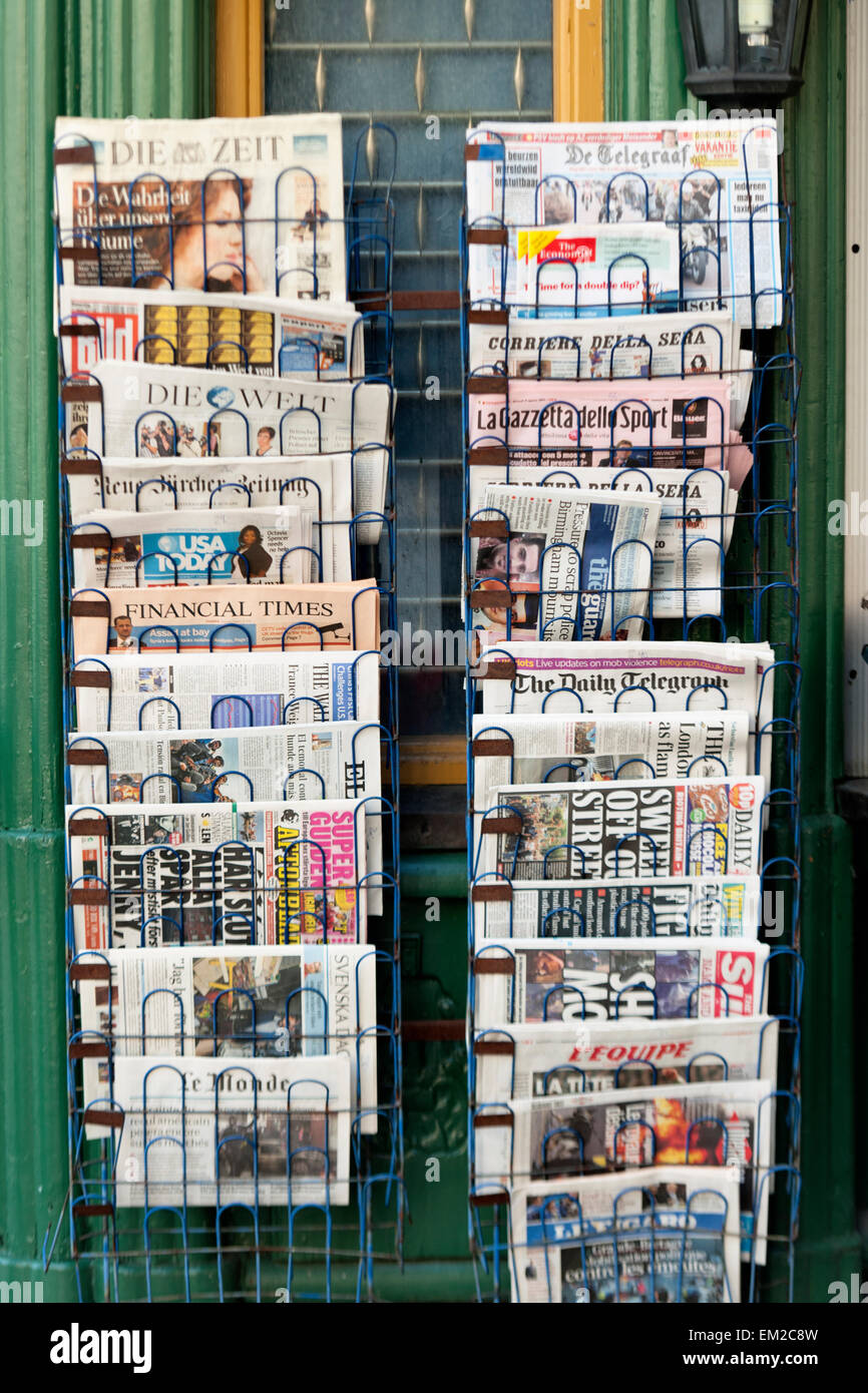 Magazine Racks; Oslo Norway Stock Photo - Alamy
