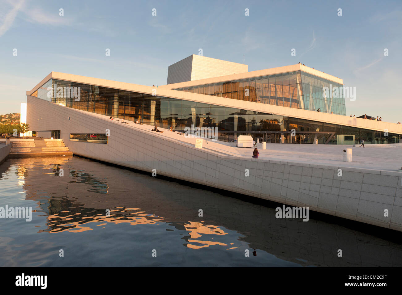 The norwegian opera house in sunset hi-res stock photography and images ...