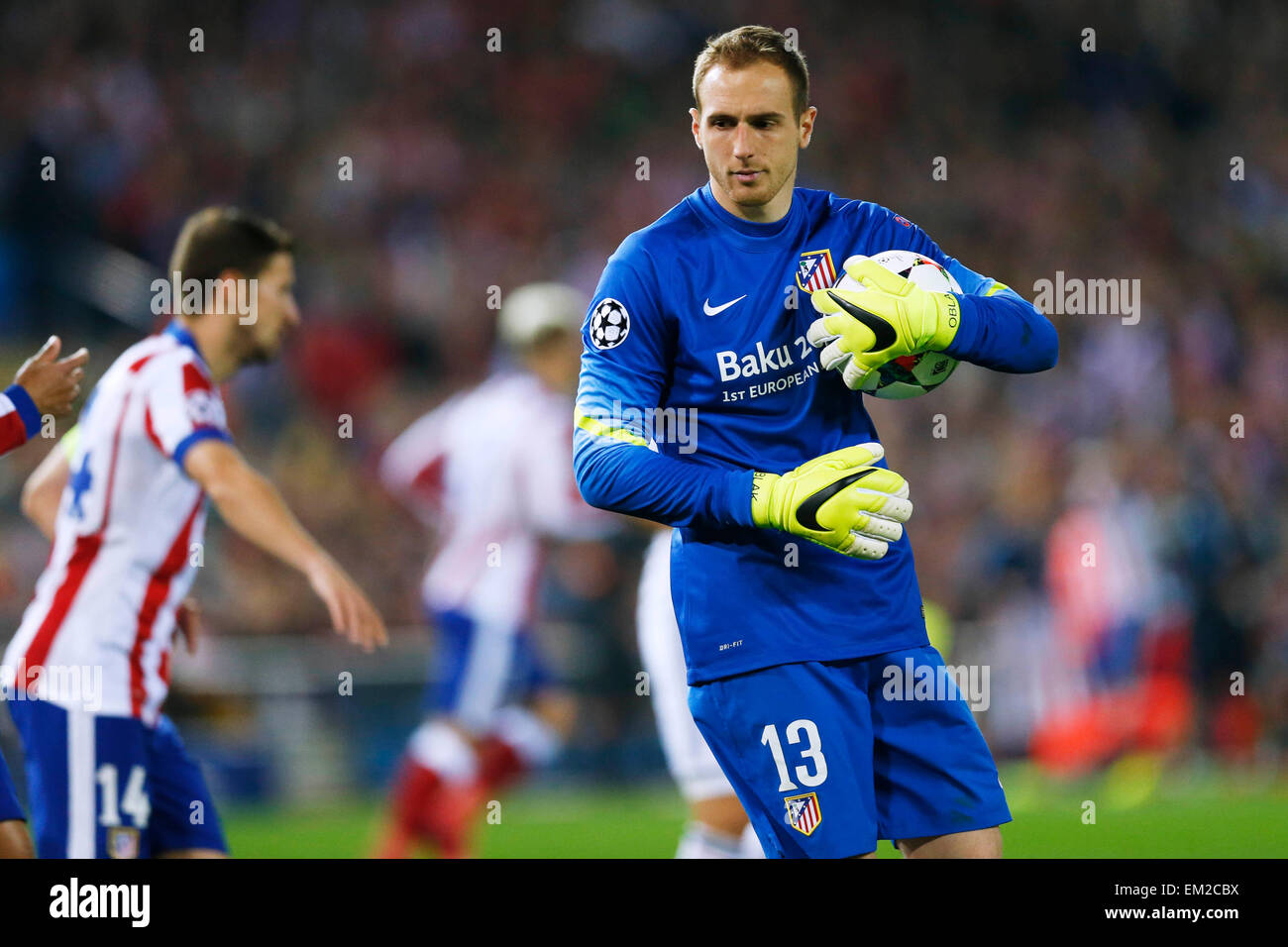 Madrid, Spain. © D. 14th Apr, 2015. Jan Oblak (Atletico) Football/Soccer : UEFA Champions League ...