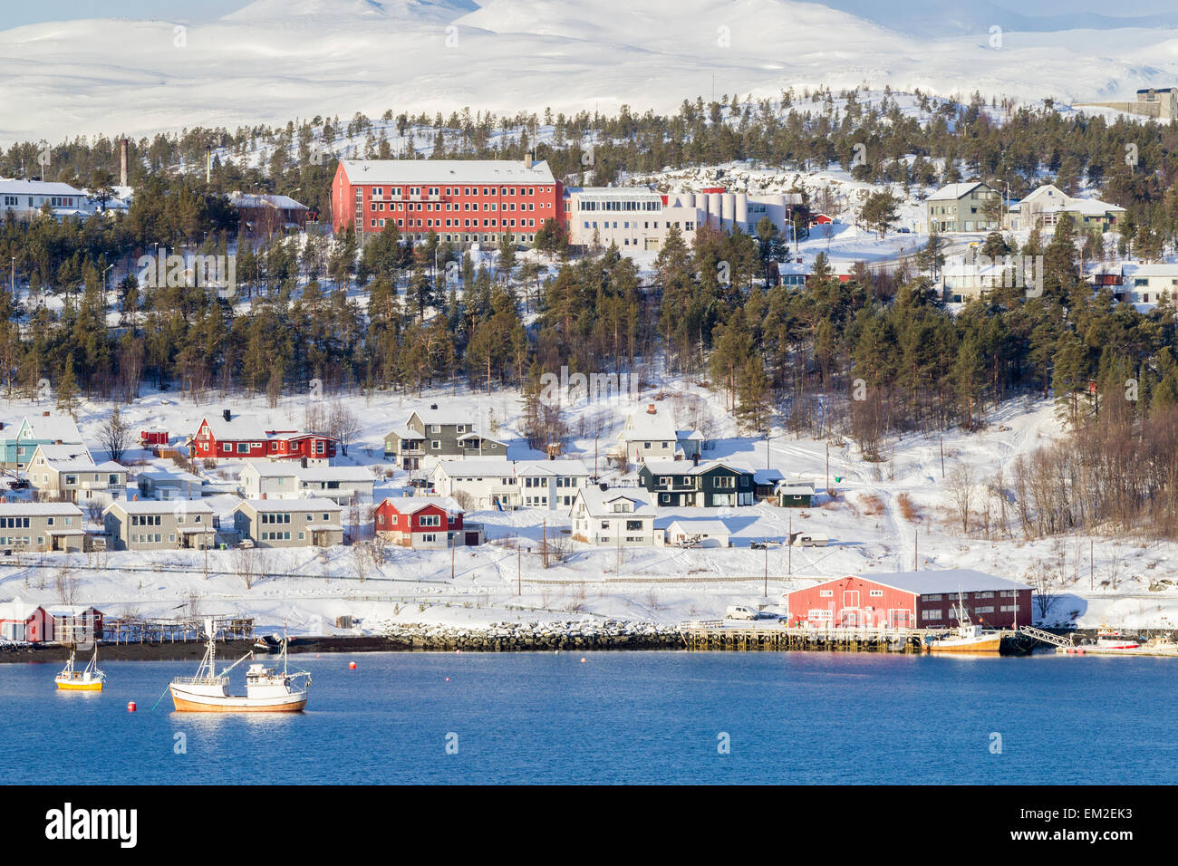 Alta Northern Noway viewed from the sea Stock Photo - Alamy