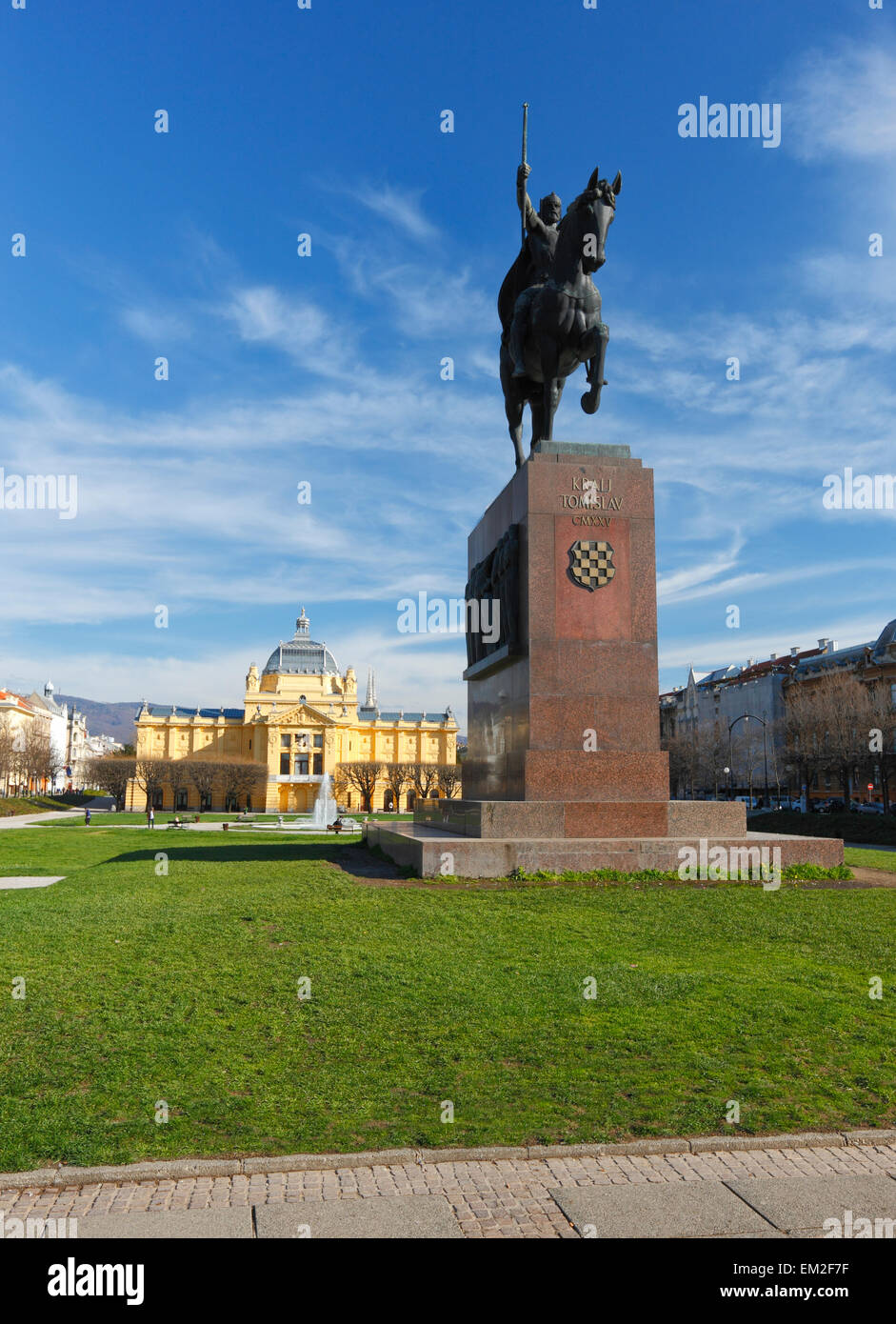 Zagreb, king Tomislav statue Stock Photo - Alamy