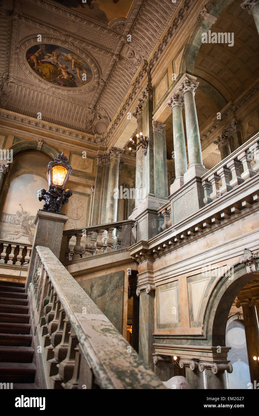 Stairway And Railing Inside Stockholm Palace; Stockholm Sweden Stock ...