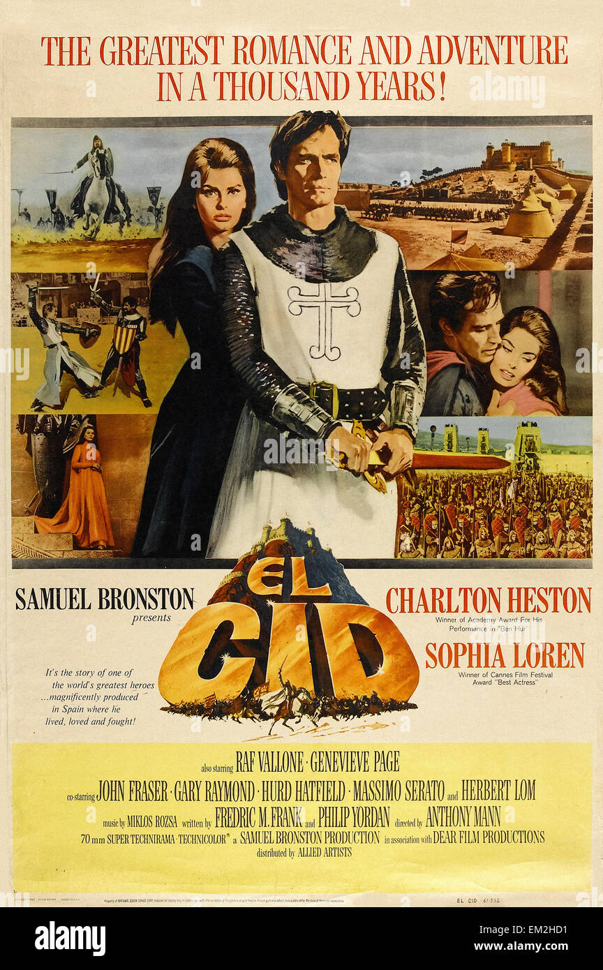 El Cid - Movie Poster Stock Photo - Alamy