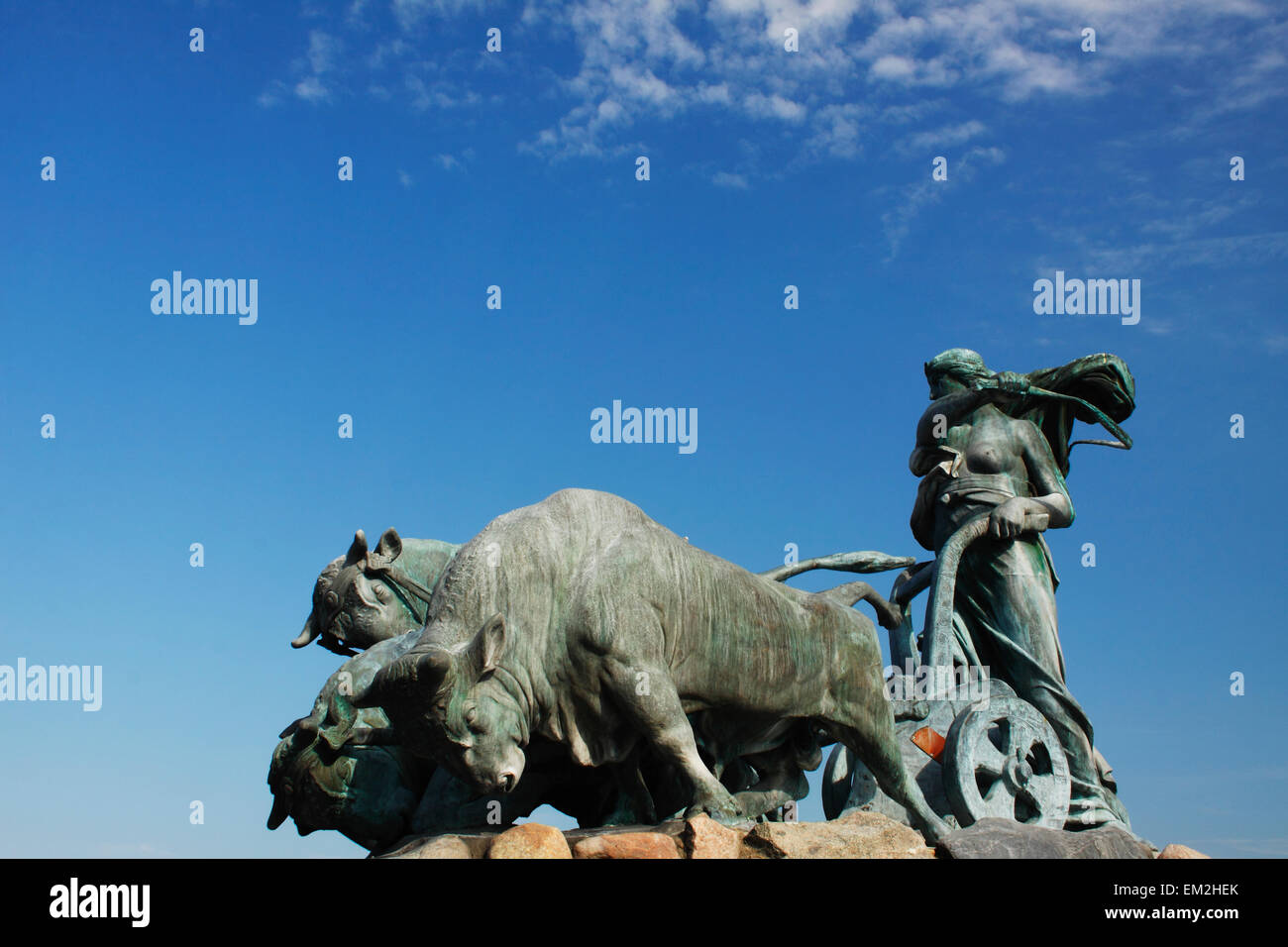 The Gefion Fountain Monument Featuring The Norse Goddess Gefjun; Copenhagen Denmark Stock Photo ...