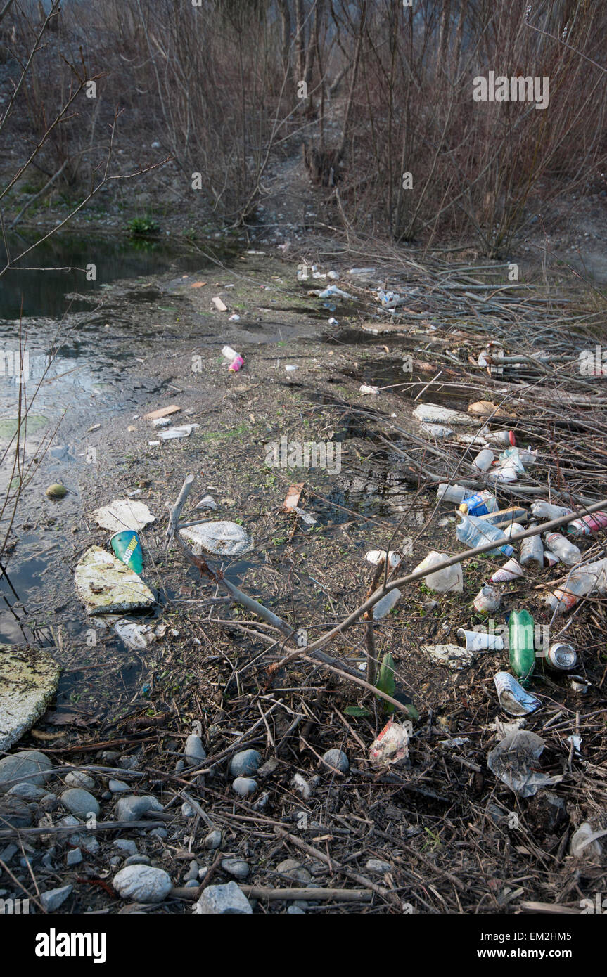 Polluted beaver dam, Tyrol, Austria Stock Photo - Alamy
