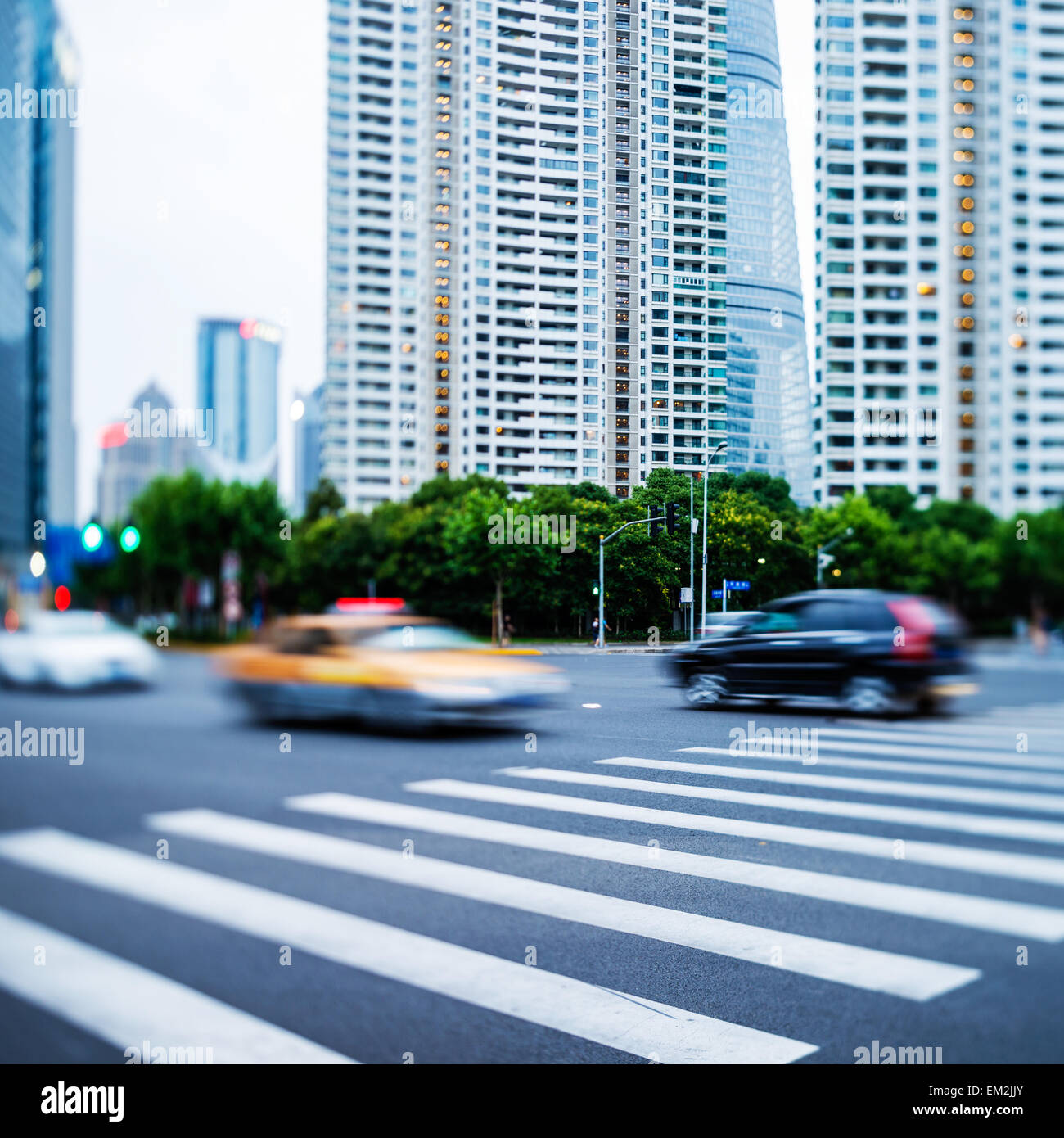 The century avenue of street scene in shanghai Lujiazui,China Stock ...