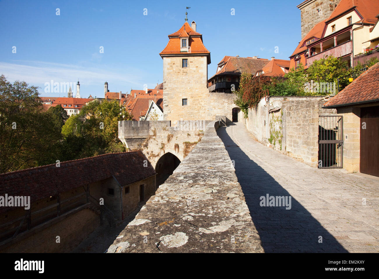 Path Leading To One Of The Town Gates; Rothenburg Ob Der Tauber Bavaria ...