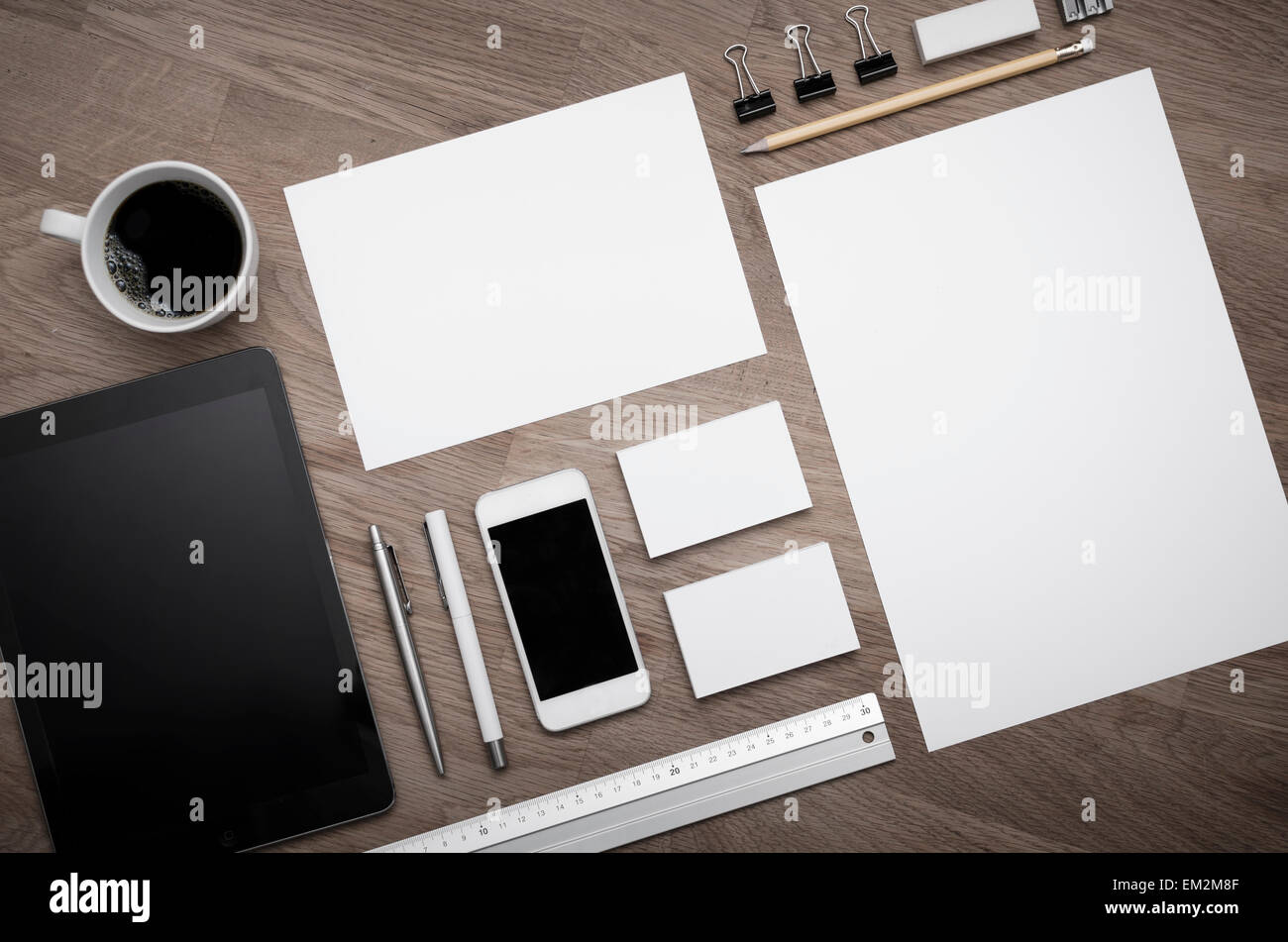 Logo and corporate identity design mockup Stock Photo - Alamy