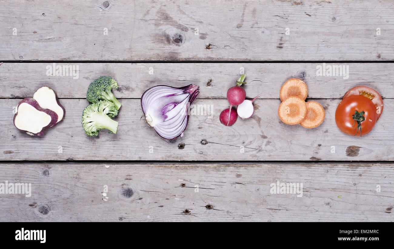 Organic vegetables hero header mockup Stock Photo - Alamy