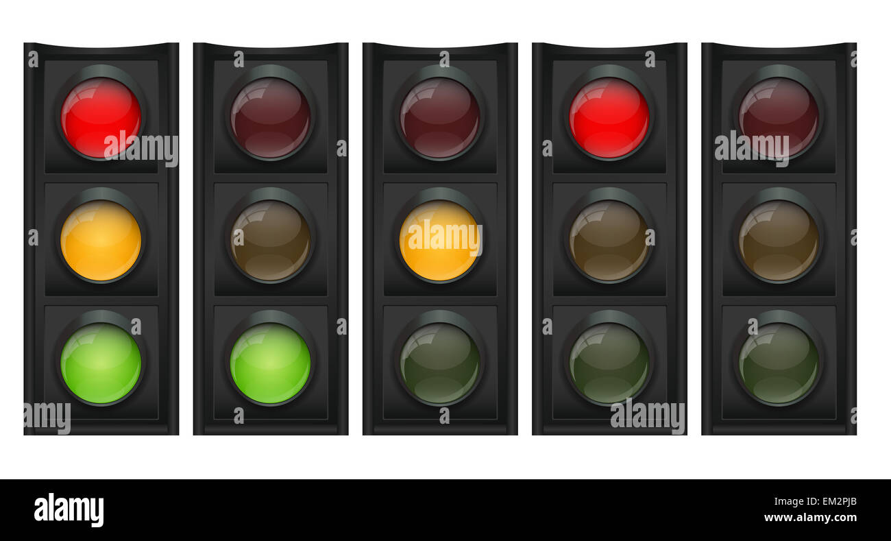 Traffic light design elements Cut Out Stock Images & Pictures - Alamy