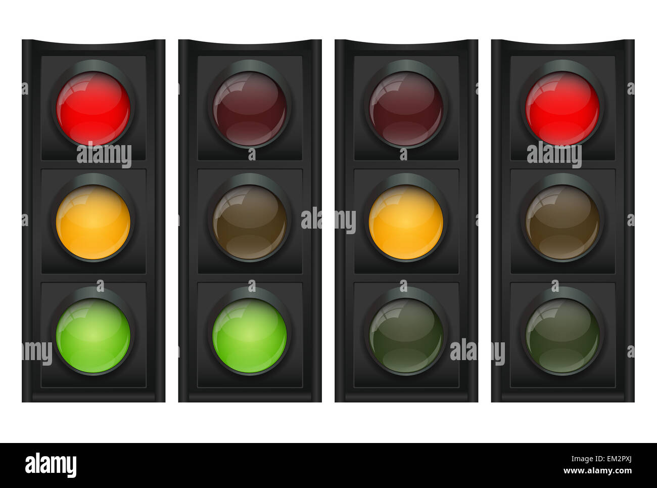 Traffic Light Vector Illustration Stock Photo - Alamy