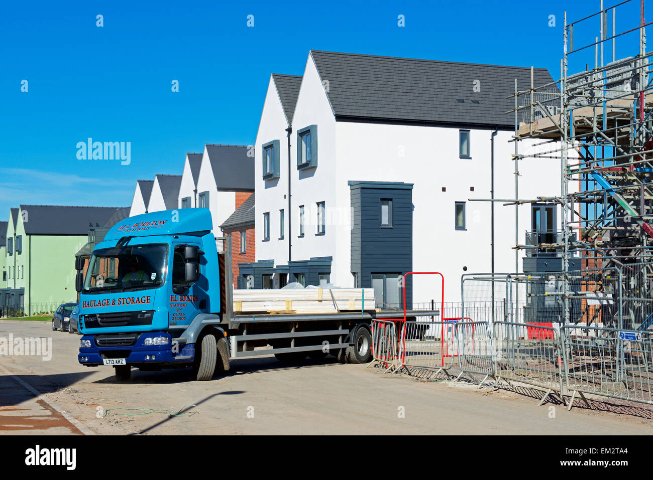 Houses in the new town of Lawley Village, Telford, Shropshire Stock ...