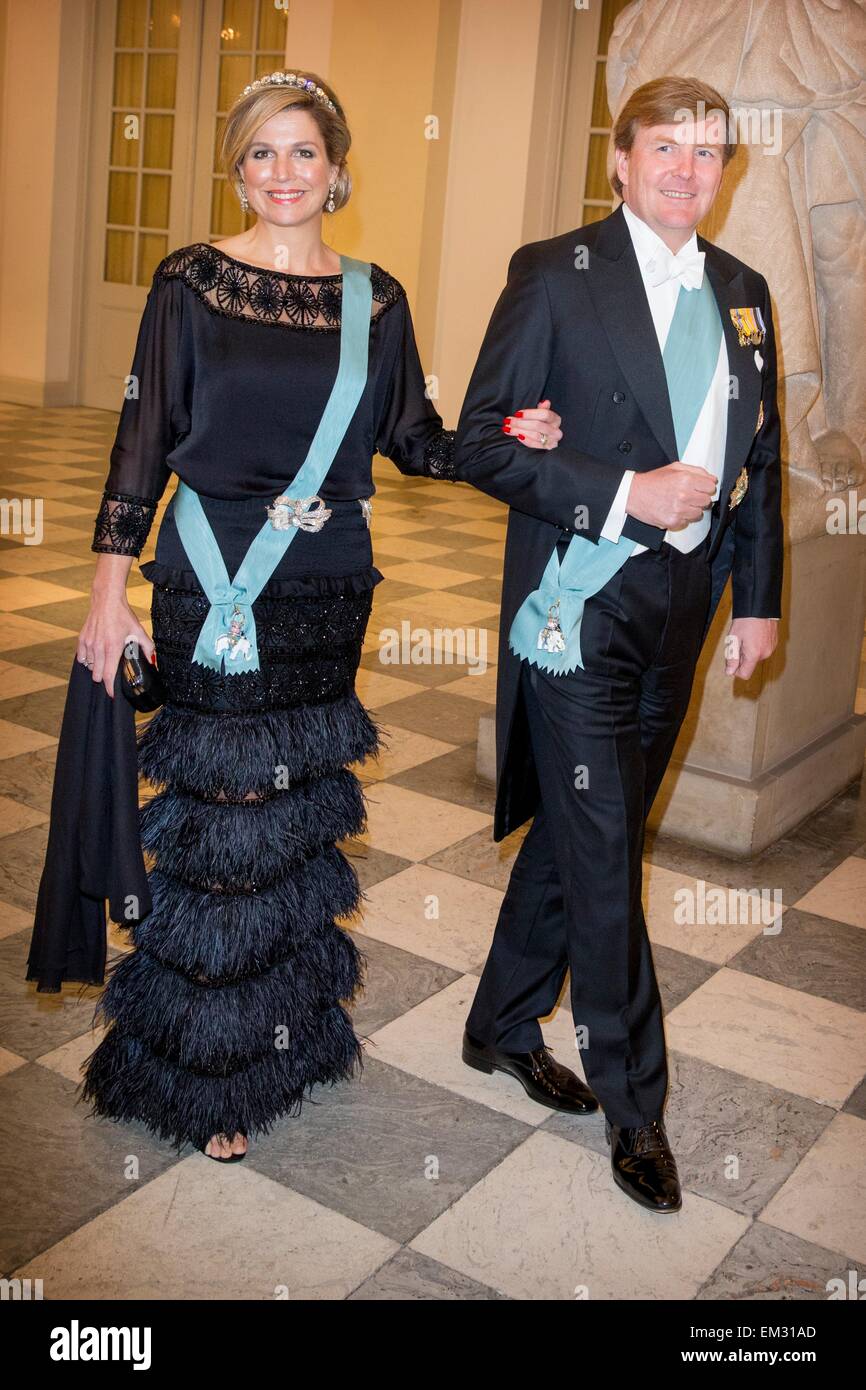 Copenhagen, Denmark. 15th Apr, 2015. King Willem-Alexander and Queen ...