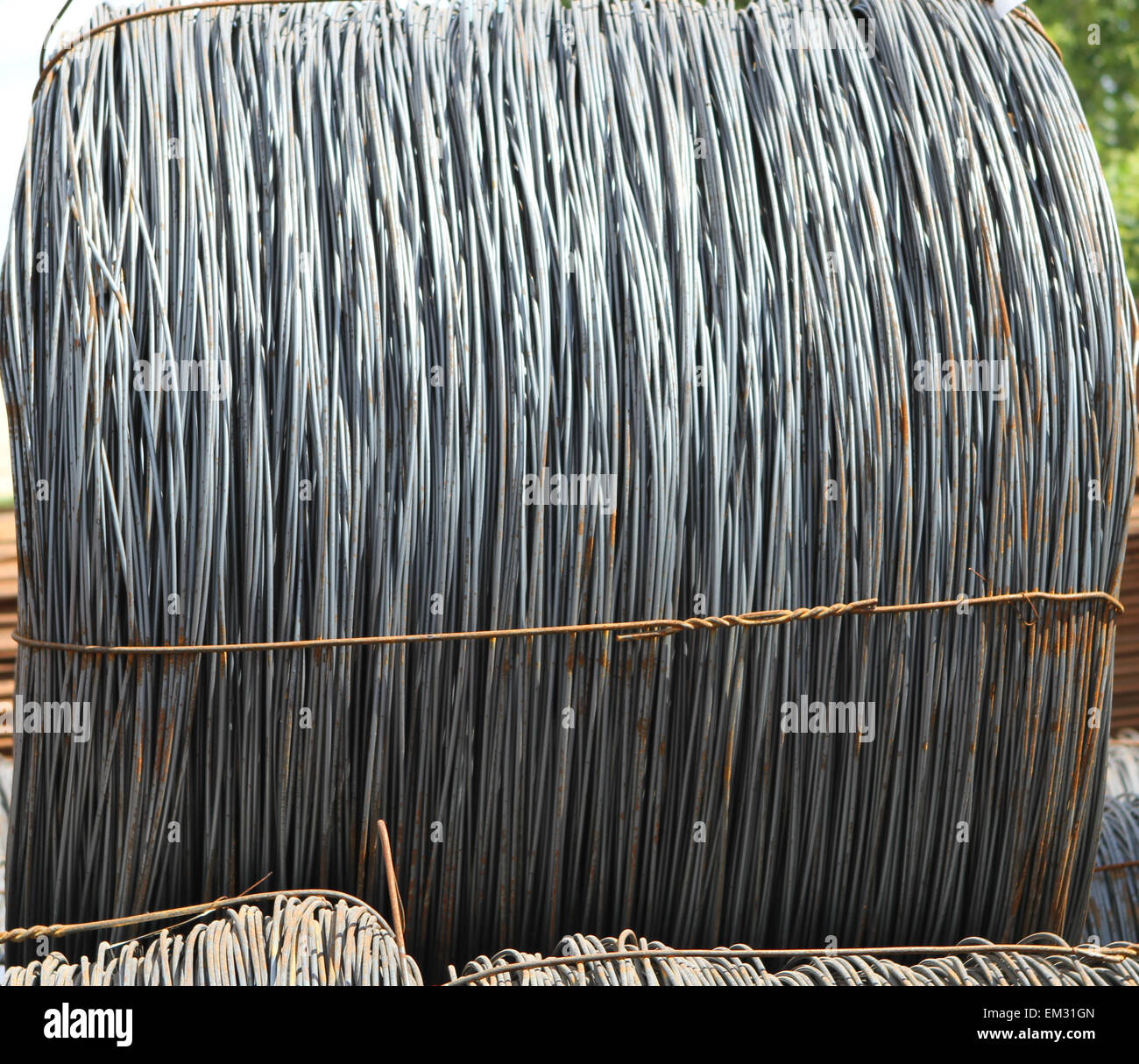 Fitting the basis of modern building structures, armature Stock Photo ...