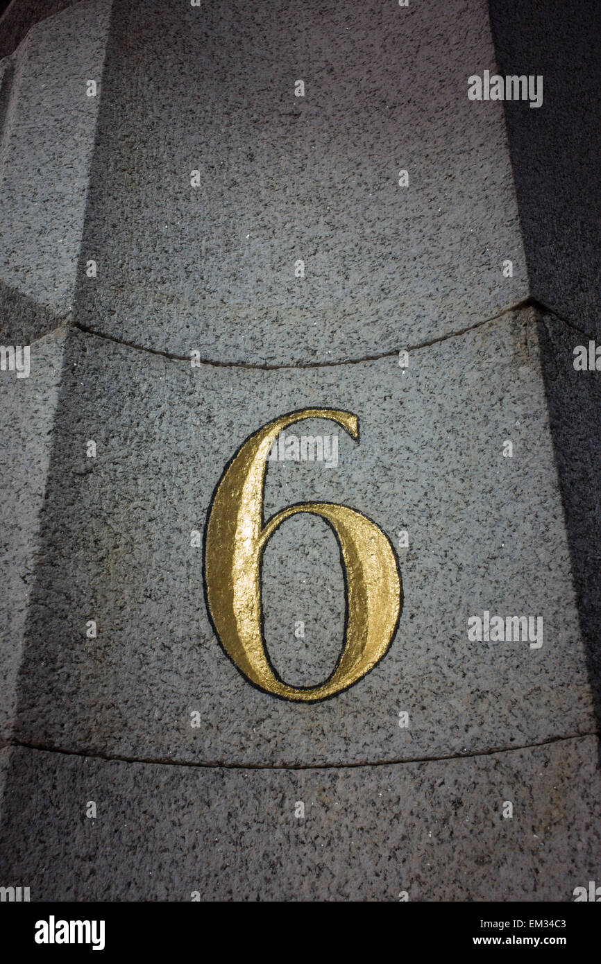 Gold number six hi-res stock photography and images - Alamy