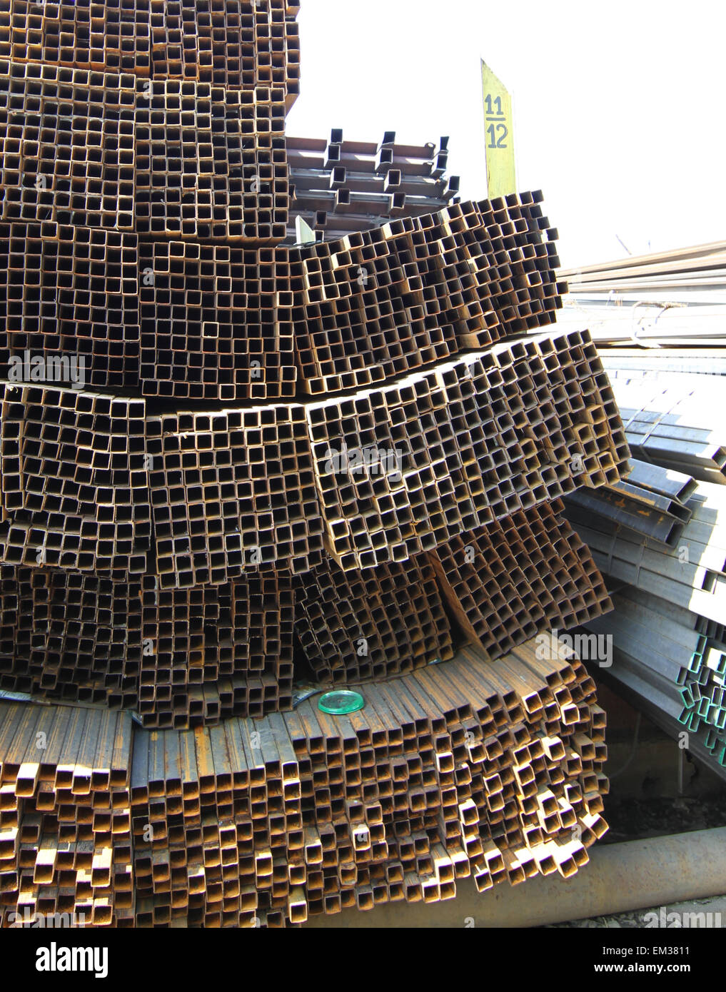 metal profiles square foundation for building structures, steel Stock ...