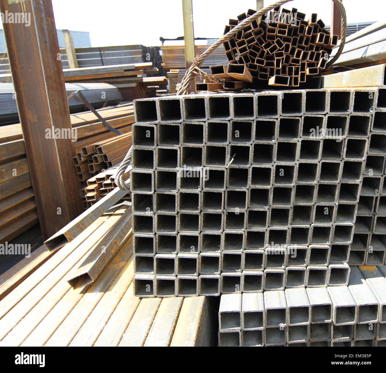 metal profiles square foundation for building structures, steel Stock ...