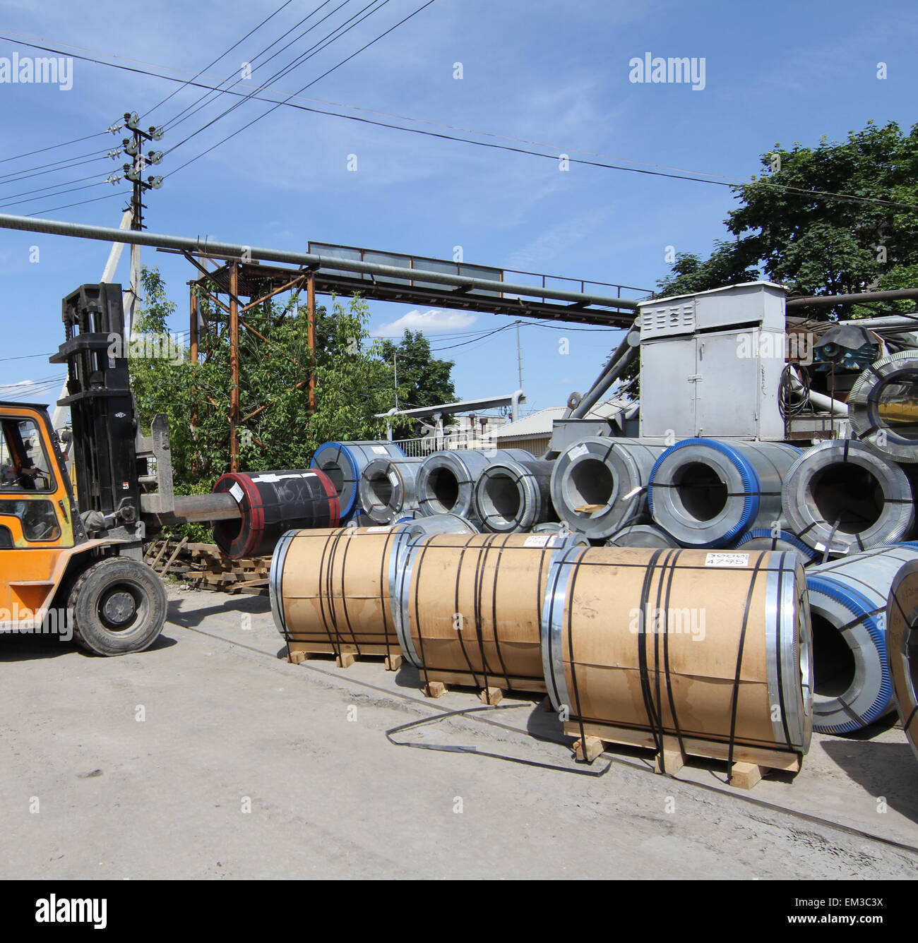 Unloading Steel High Resolution Stock Photography and Images - Alamy