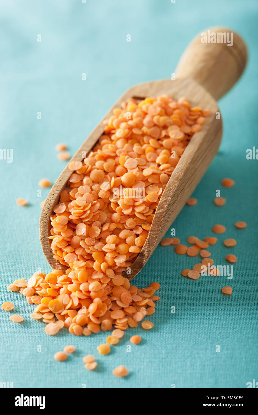 raw healthy red lentils in scoop Stock Photo - Alamy