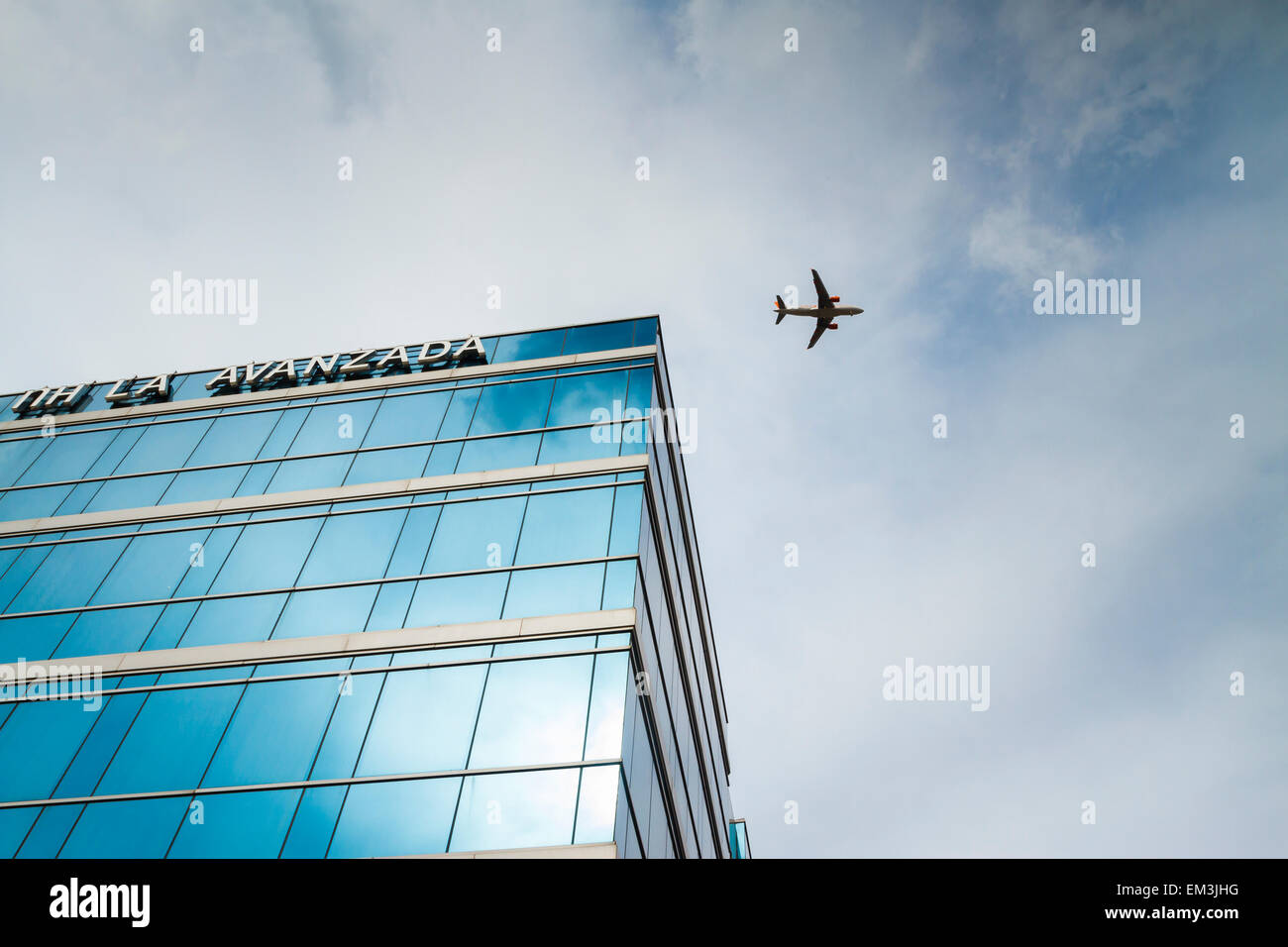 hotel facade and plane. Leioa, Biscay, Spain, Europe Stock Photo - Alamy