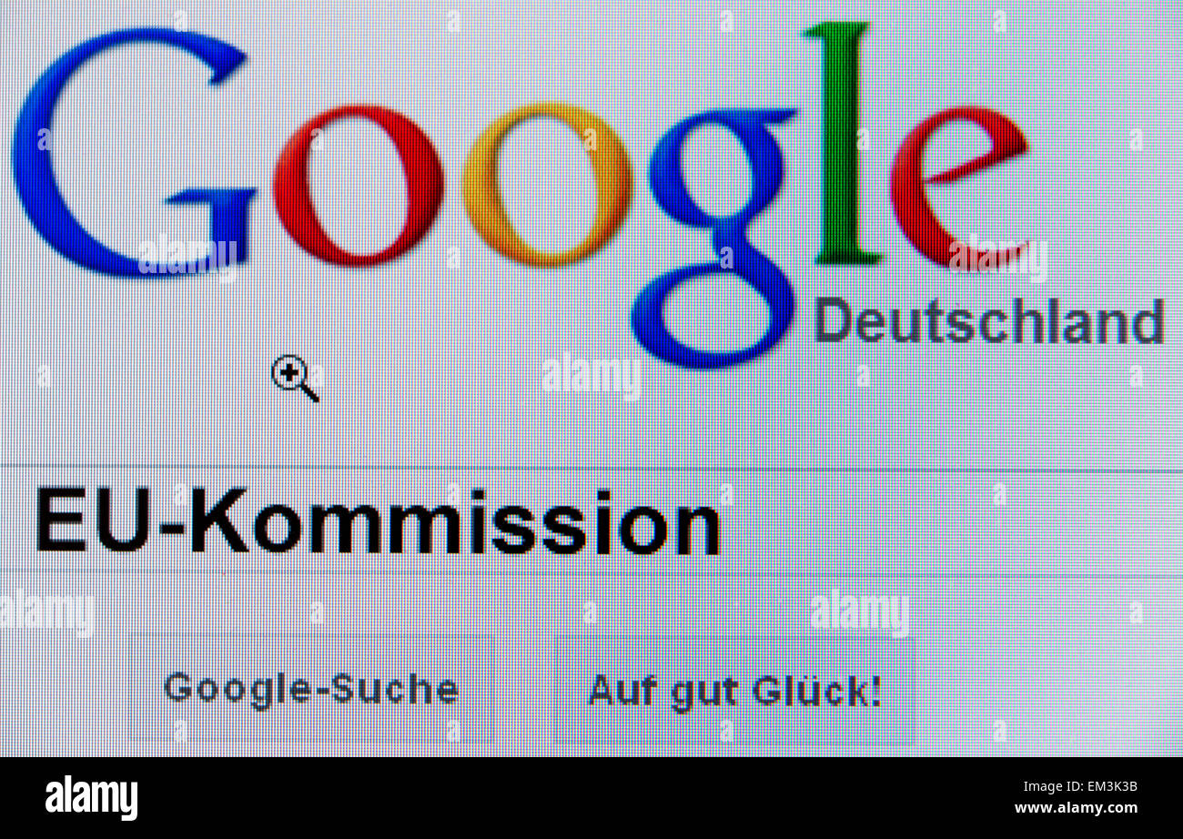 ILLUSTRATION - A computer monitor displays the logo of search engine ...