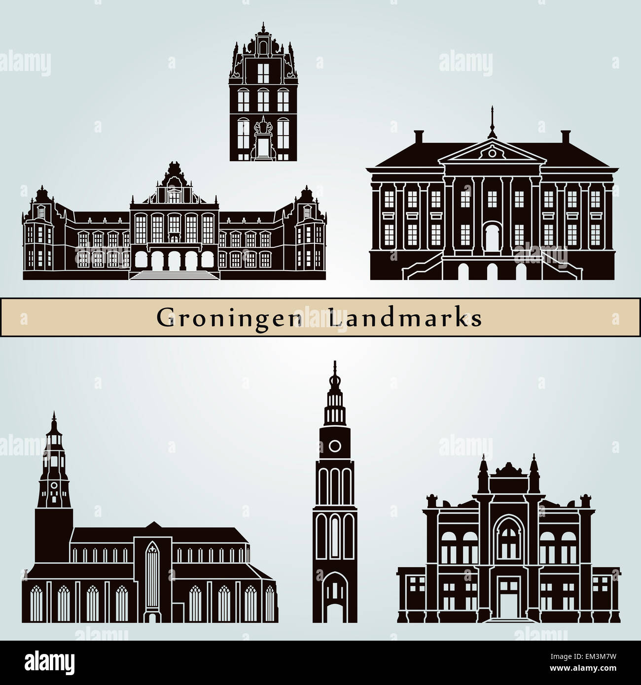 Groningen landmarks and monuments Stock Photo - Alamy