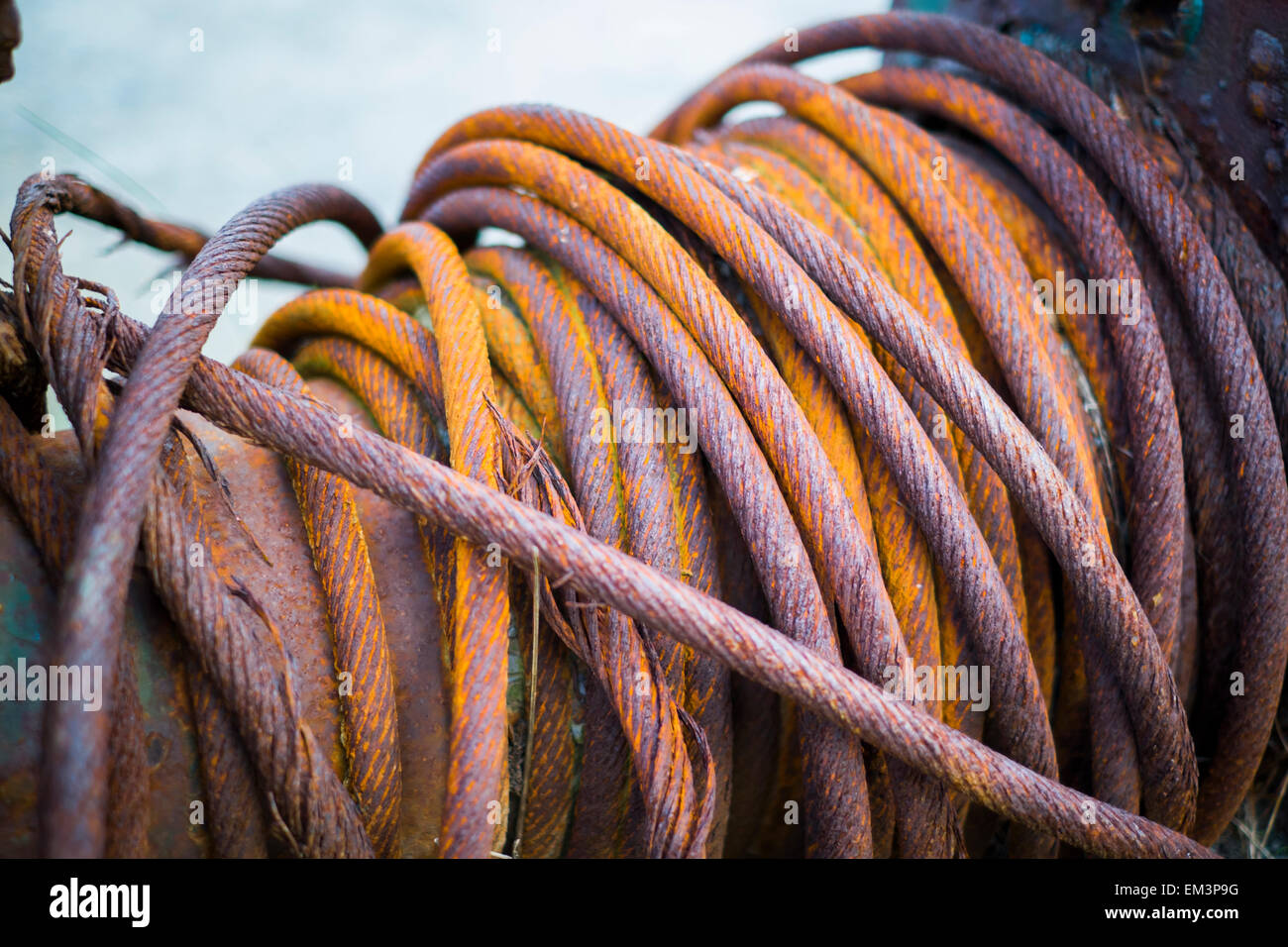 Old steel cable hi-res stock photography and images - Alamy