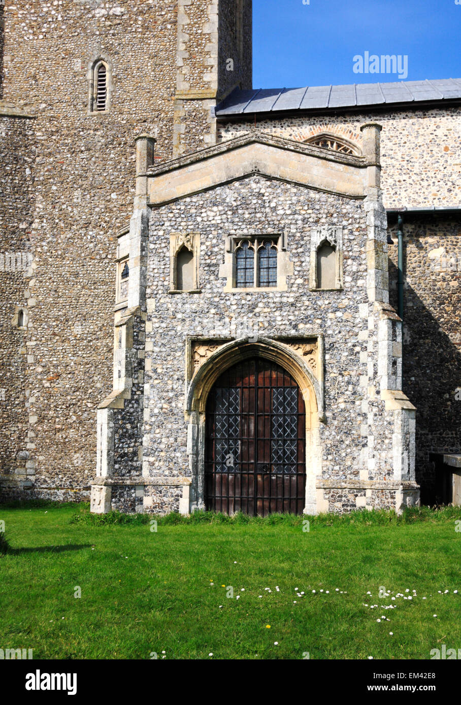 A view of the south porch of the parish church of St Catherine at ...