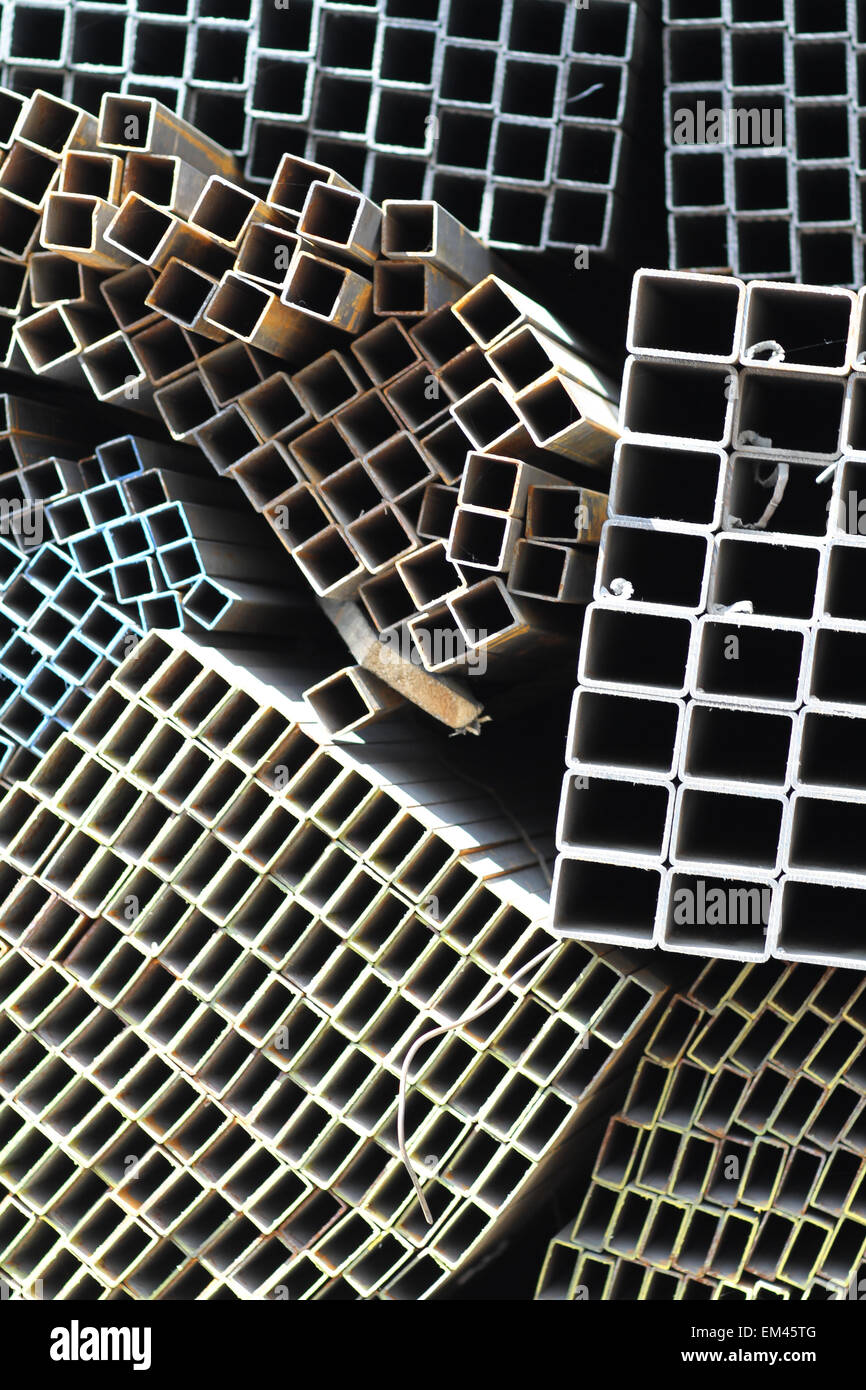 metal profiles square foundation for building structures, steel Stock ...