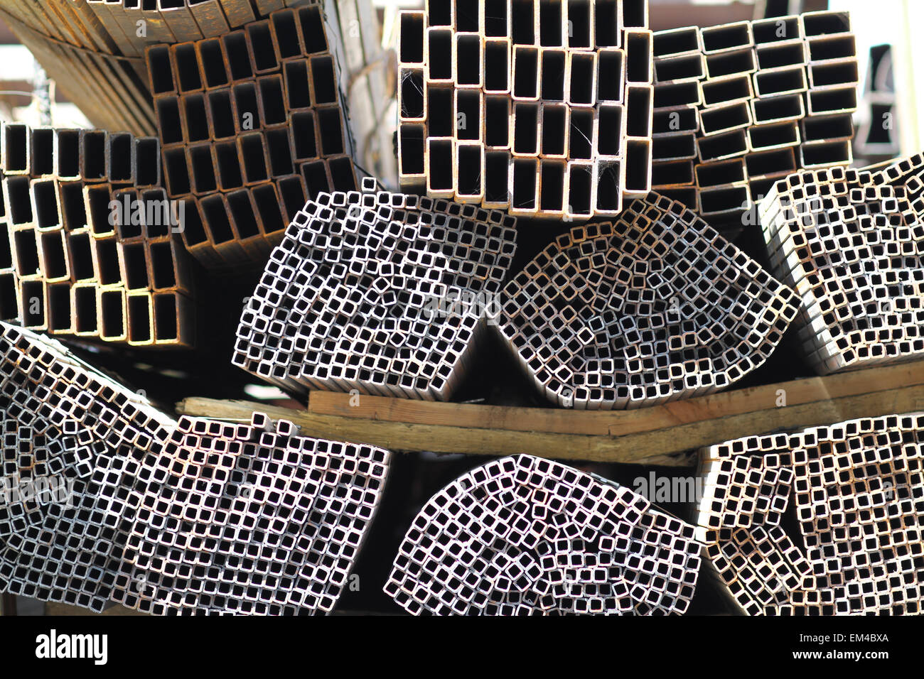 metal profiles square foundation for building structures, steel Stock ...