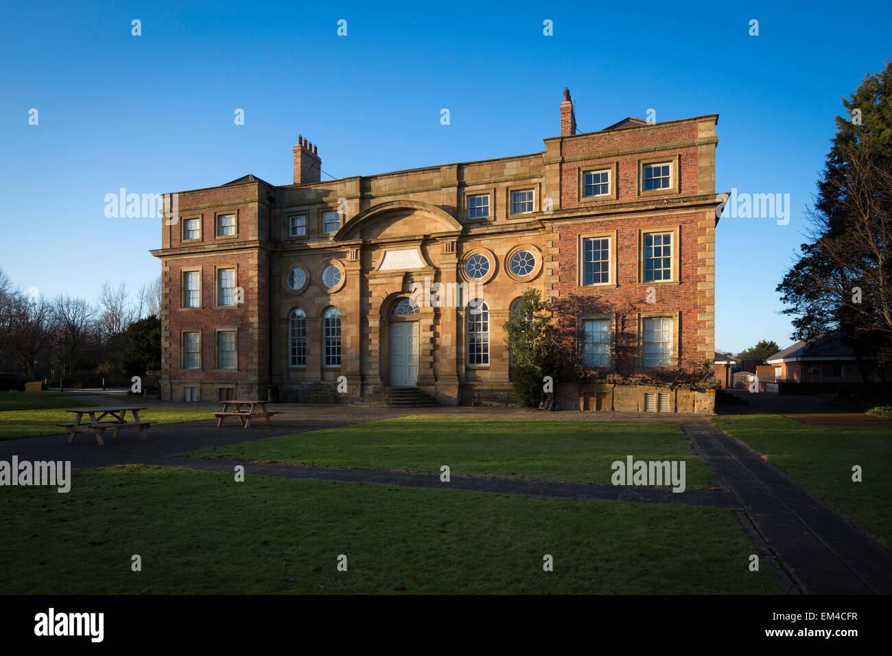 The Front Elevation of Kirkleatham Old Hall Museum, Redcar Stock Photo ...