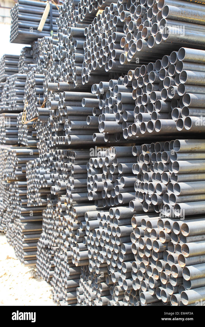 Metal profiles tube foundation for building structures, steel Stock ...