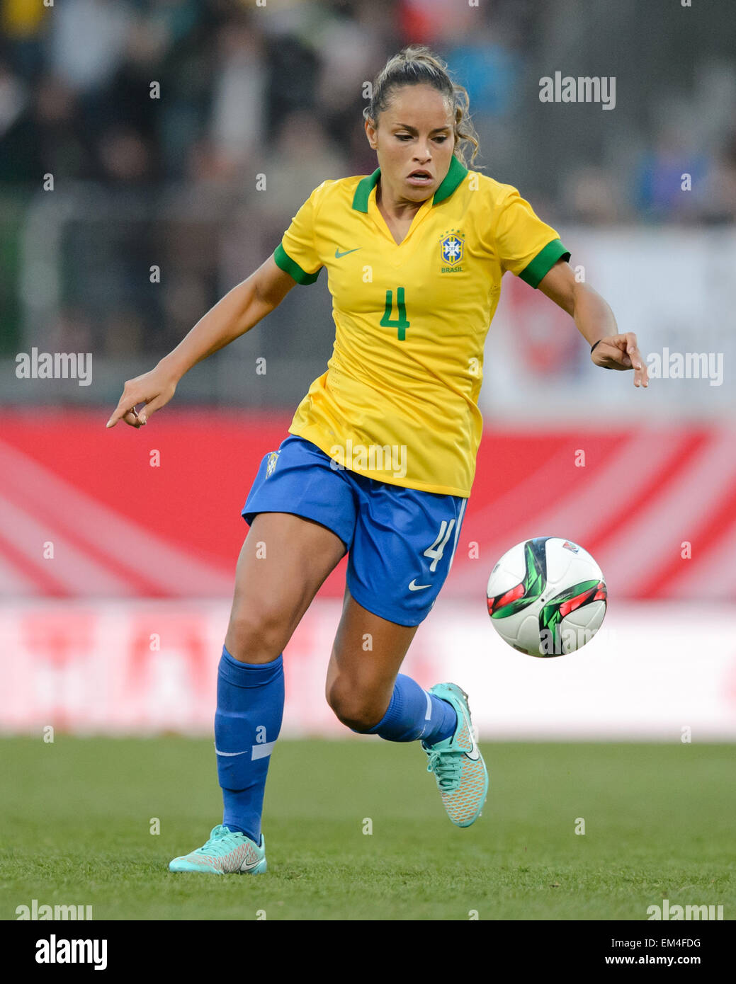 Brazil's Monica in action during the women's international friendly ...