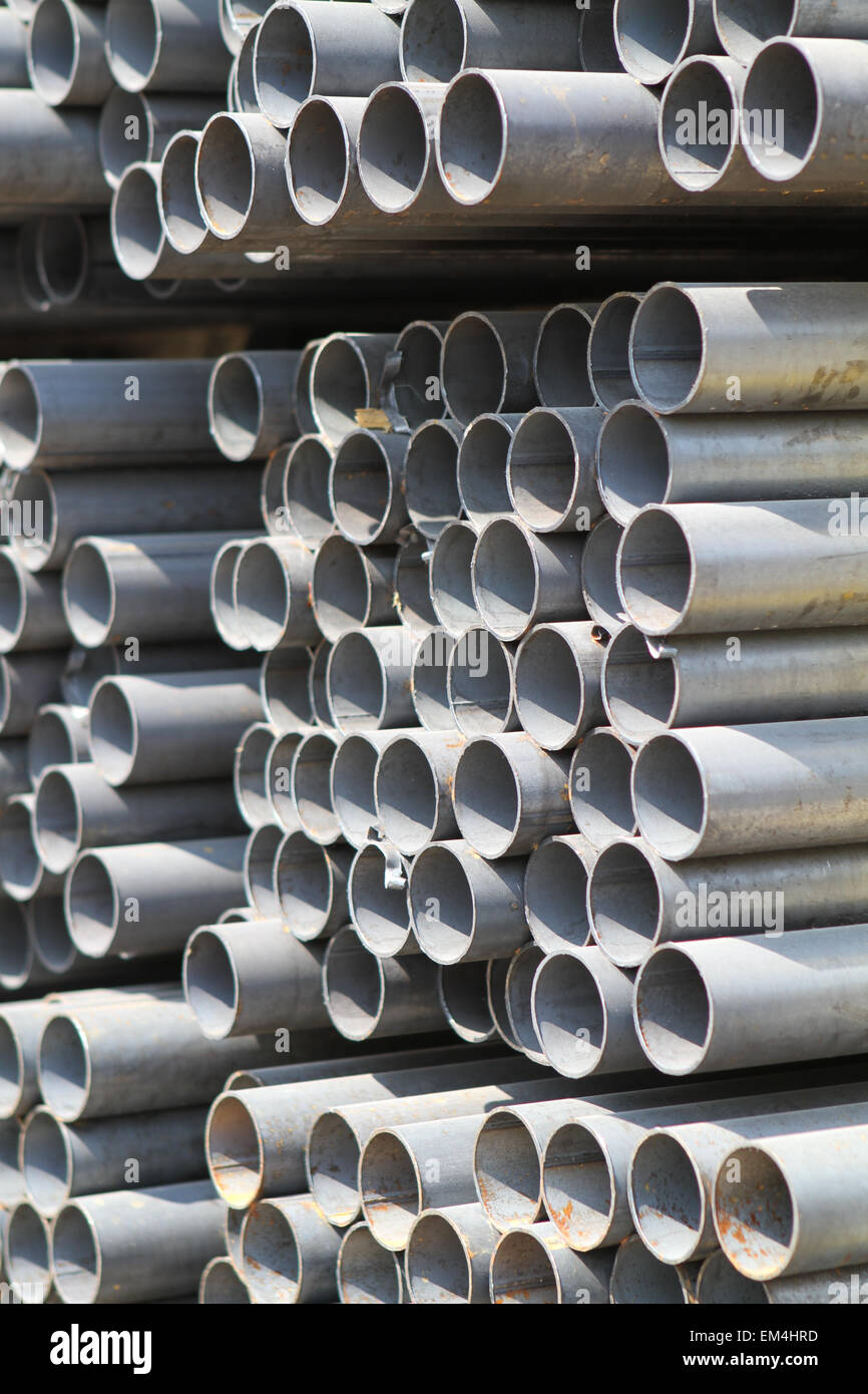 Metal profiles tube foundation for building structures, steel Stock ...
