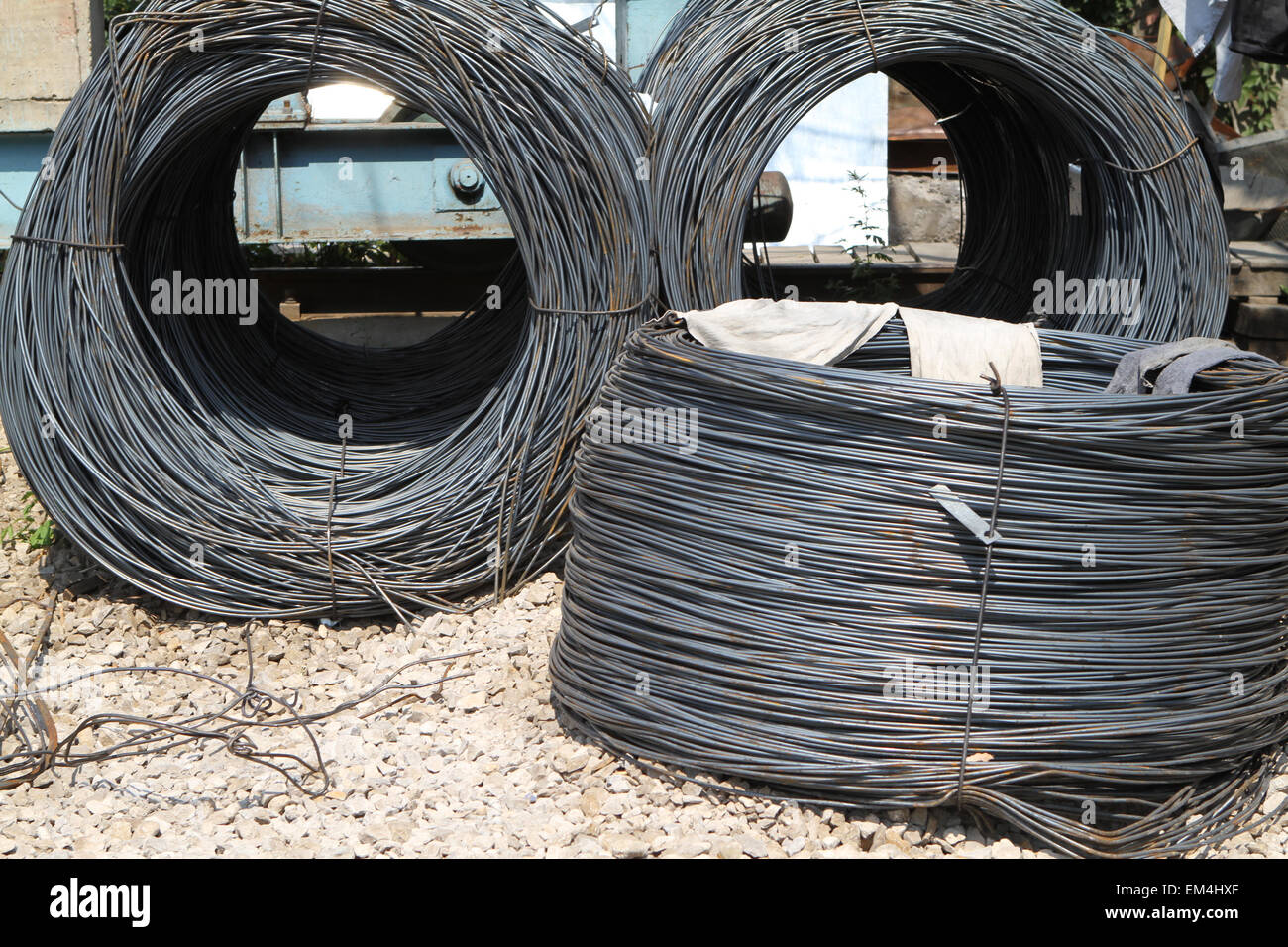 Fitting the basis of modern building structures, armature Stock Photo ...