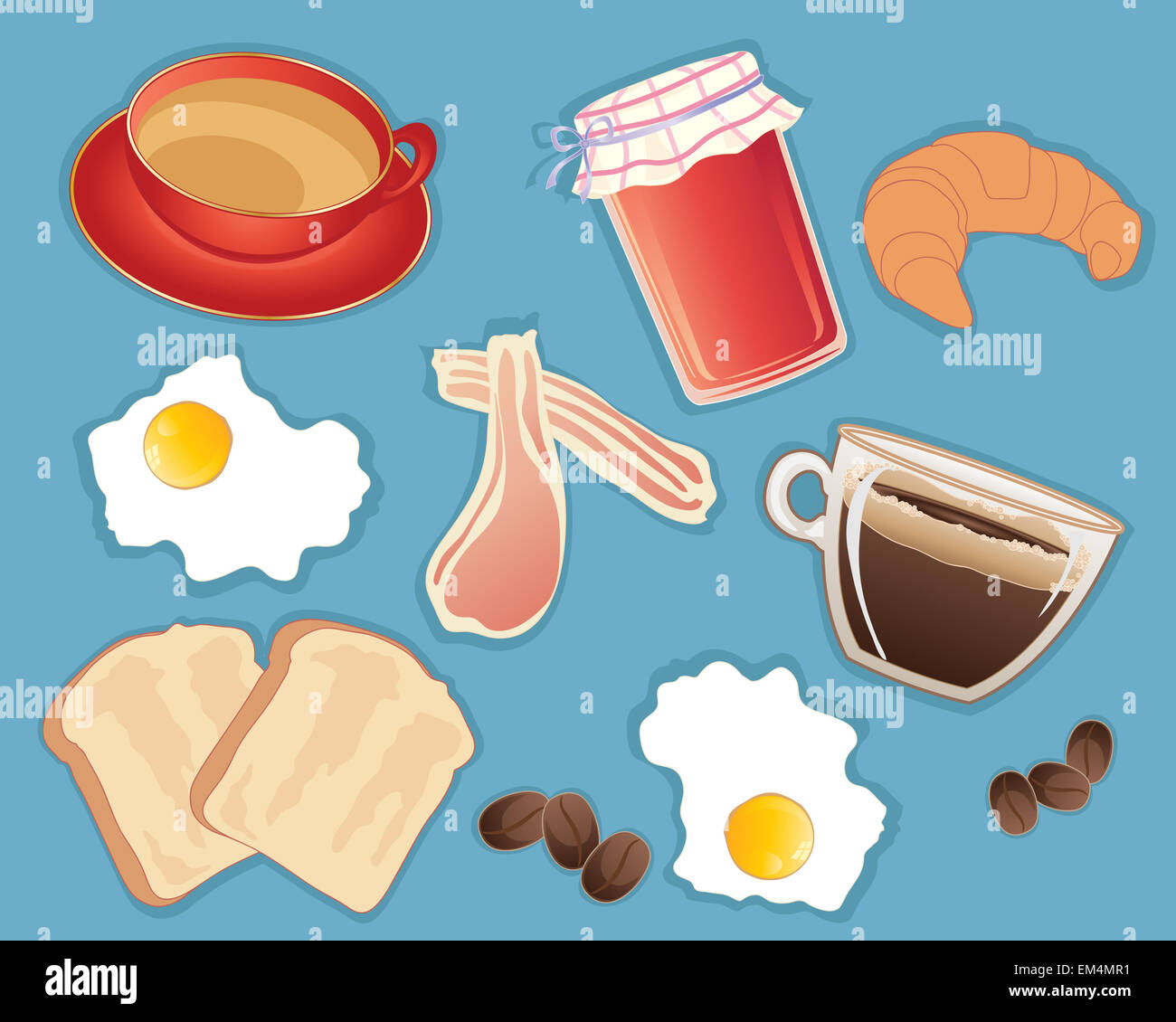 an illustration of a food and beverages traditionally associated with ...