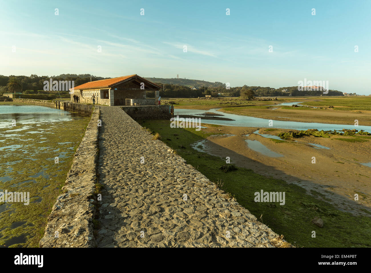 Watermill in marine, Noja, Isla, Cantabria, Spain Stock Photo - Alamy