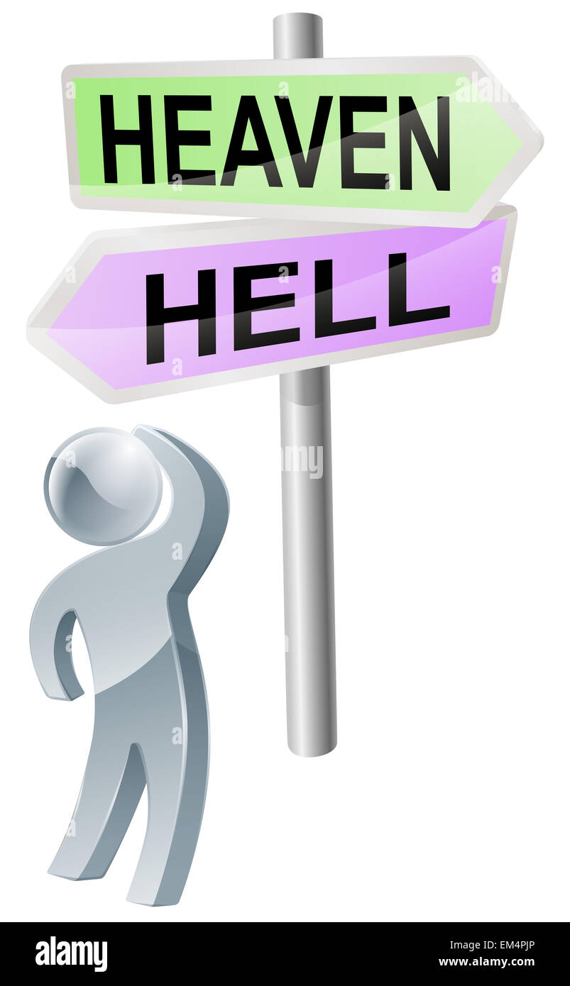 Heaven and hell sign hi-res stock photography and images - Alamy